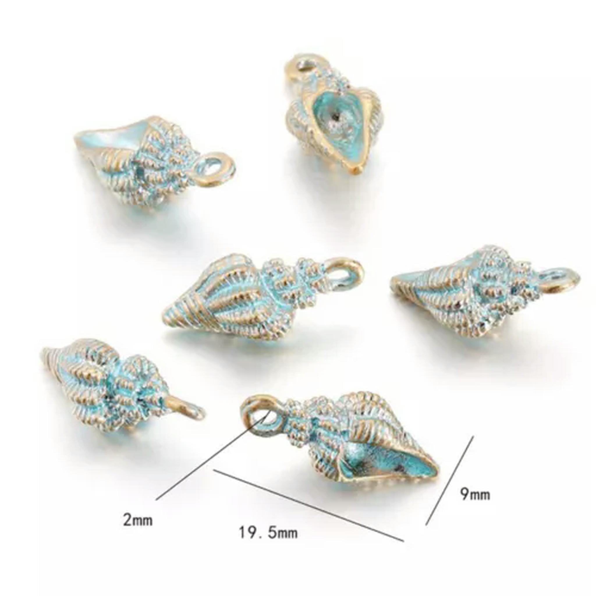 GKNET 10Pcs/Lot Cute Cartoon Blue Keychains Ocean Star Pendant Charm ...