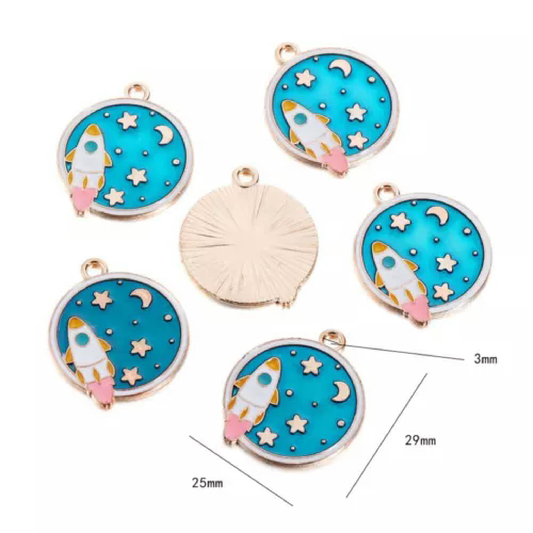 GKNET 10Pcs/Lot Cute Cartoon Blue Keychains Ocean Star Pendant Charm ...