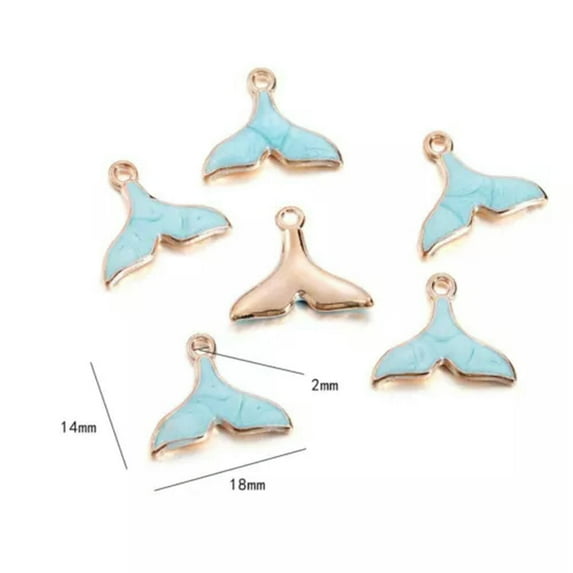 GKNET 10Pcs/Lot Cute Cartoon Blue Keychains Ocean Star Pendant Charm ...