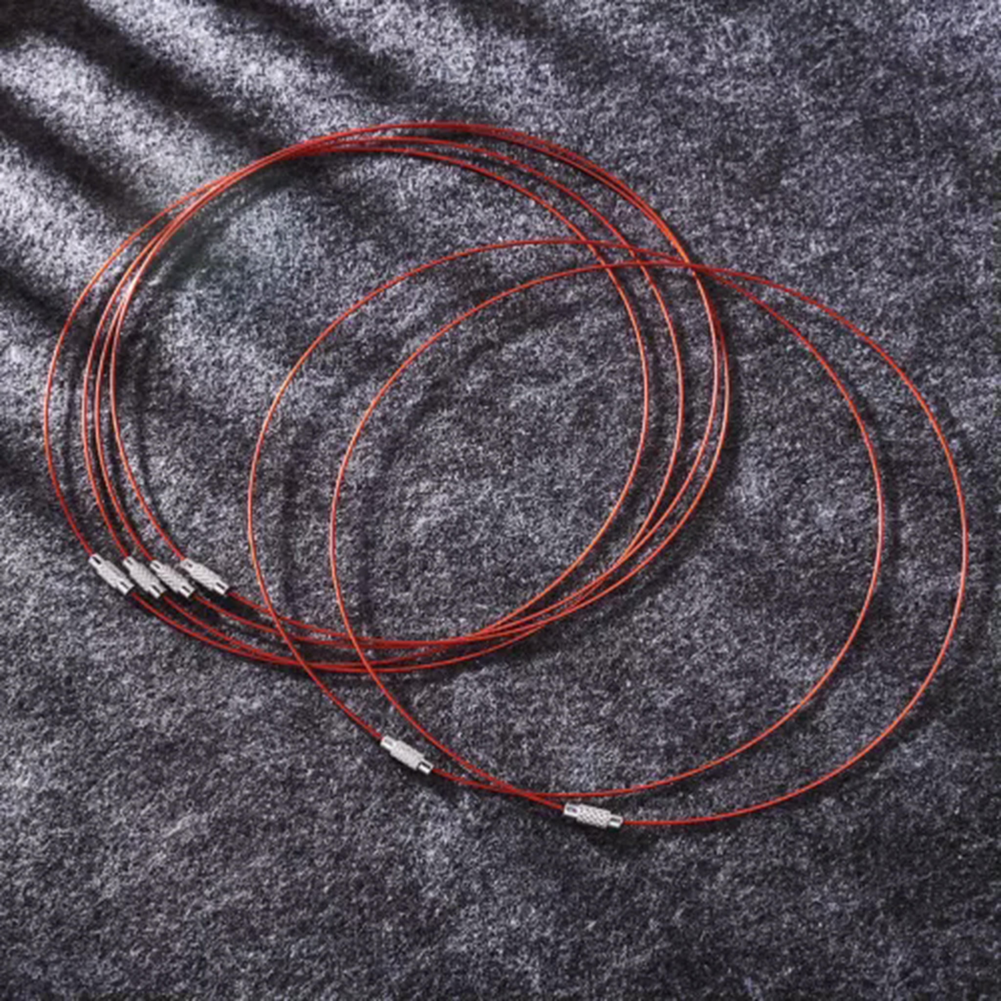 GKNET 10Strand 17.5" Steel Wire Necklace Cord DIY Delicate Jewelry ...