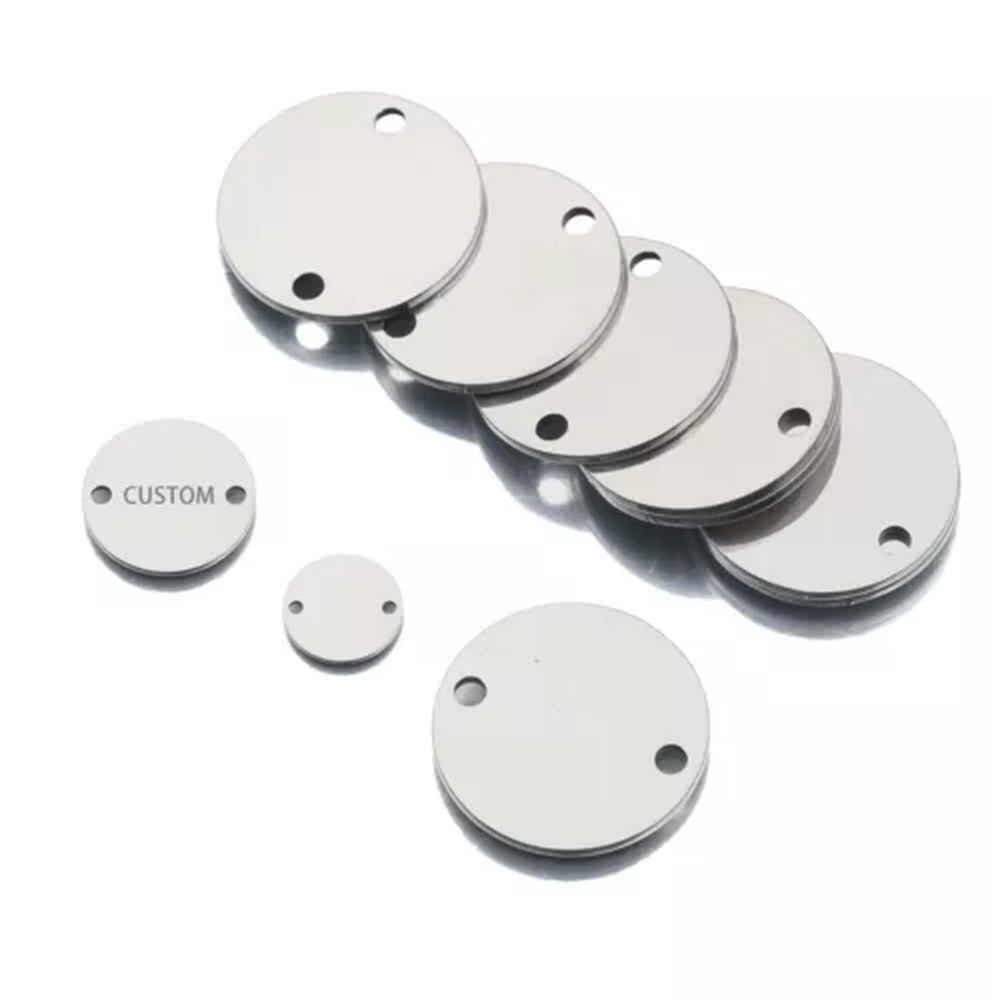 GKNET 10X Round Circle Stamping Blank Charms Connectors Pendant Diy For ...