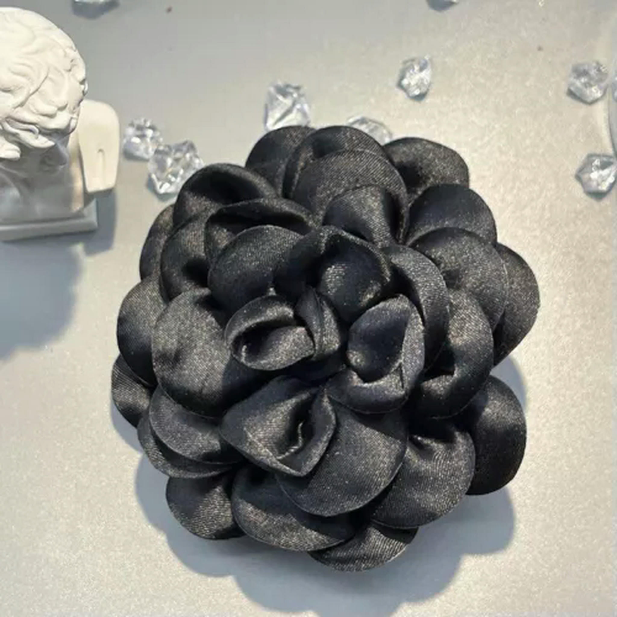 GKNET 10cm Fabric Flower Brooches Hairpin For Women Elegant Corsage ...