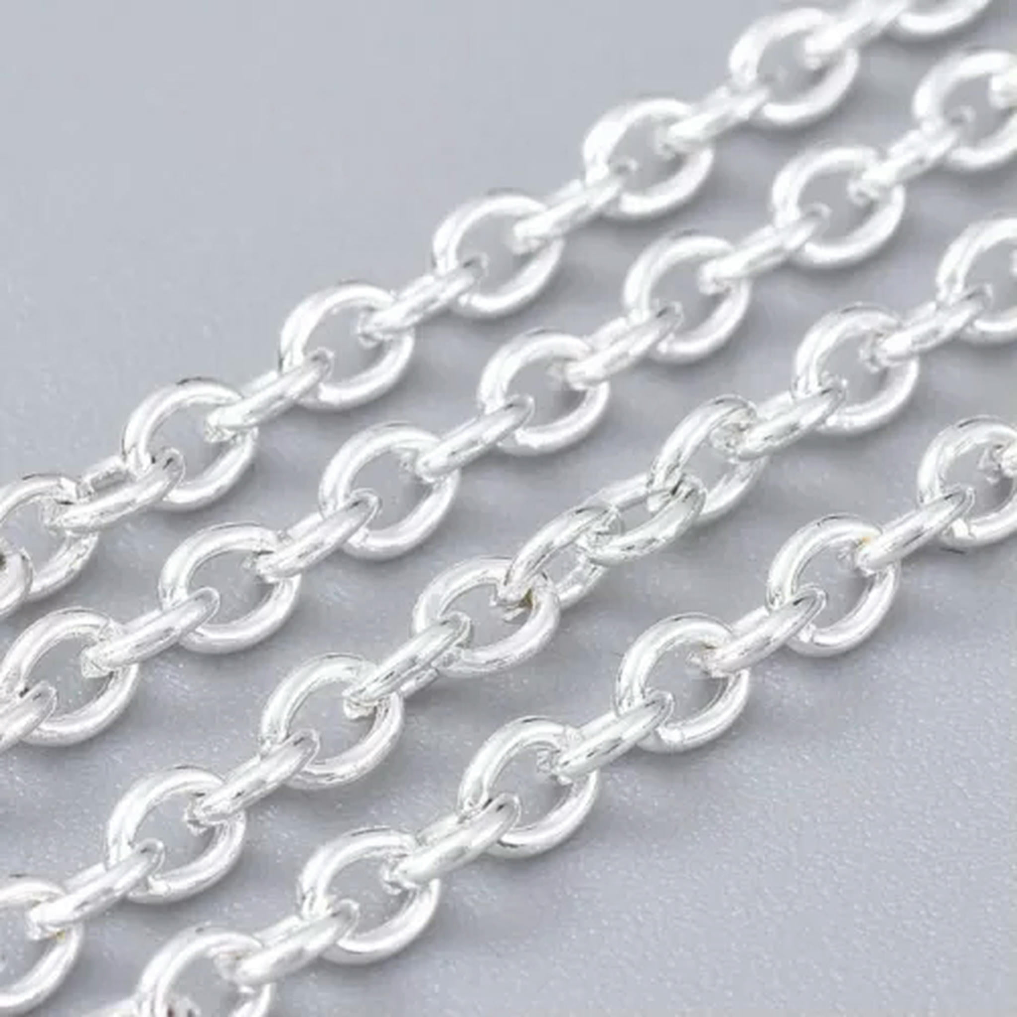 GKNET 10m/roll Iron Twisted Cross Chains Cable Chains Unwelded DIY ...