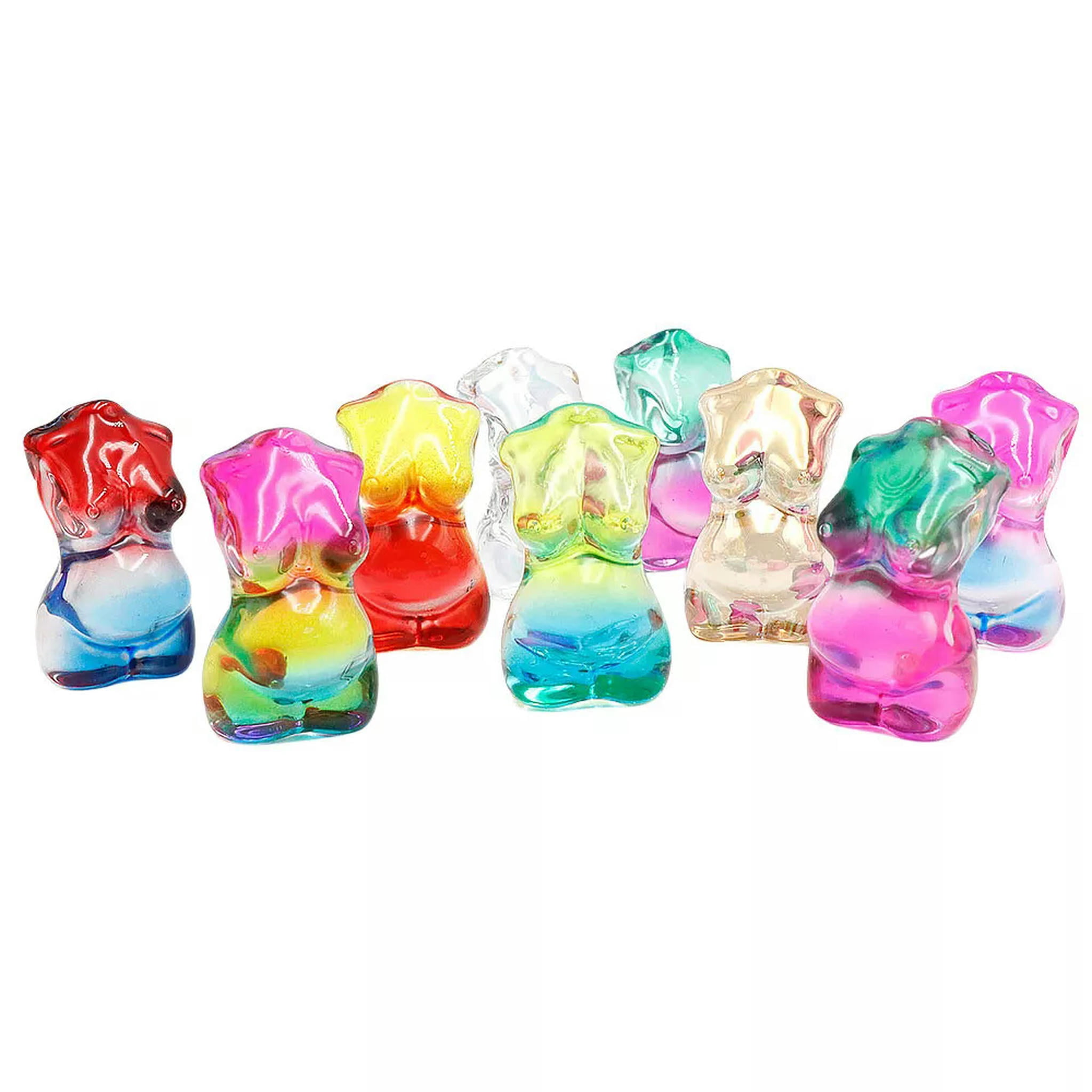 GKNET 10pc 2" Carved Rainbow Glass Goddess Body Sculpture Reiki Big ...