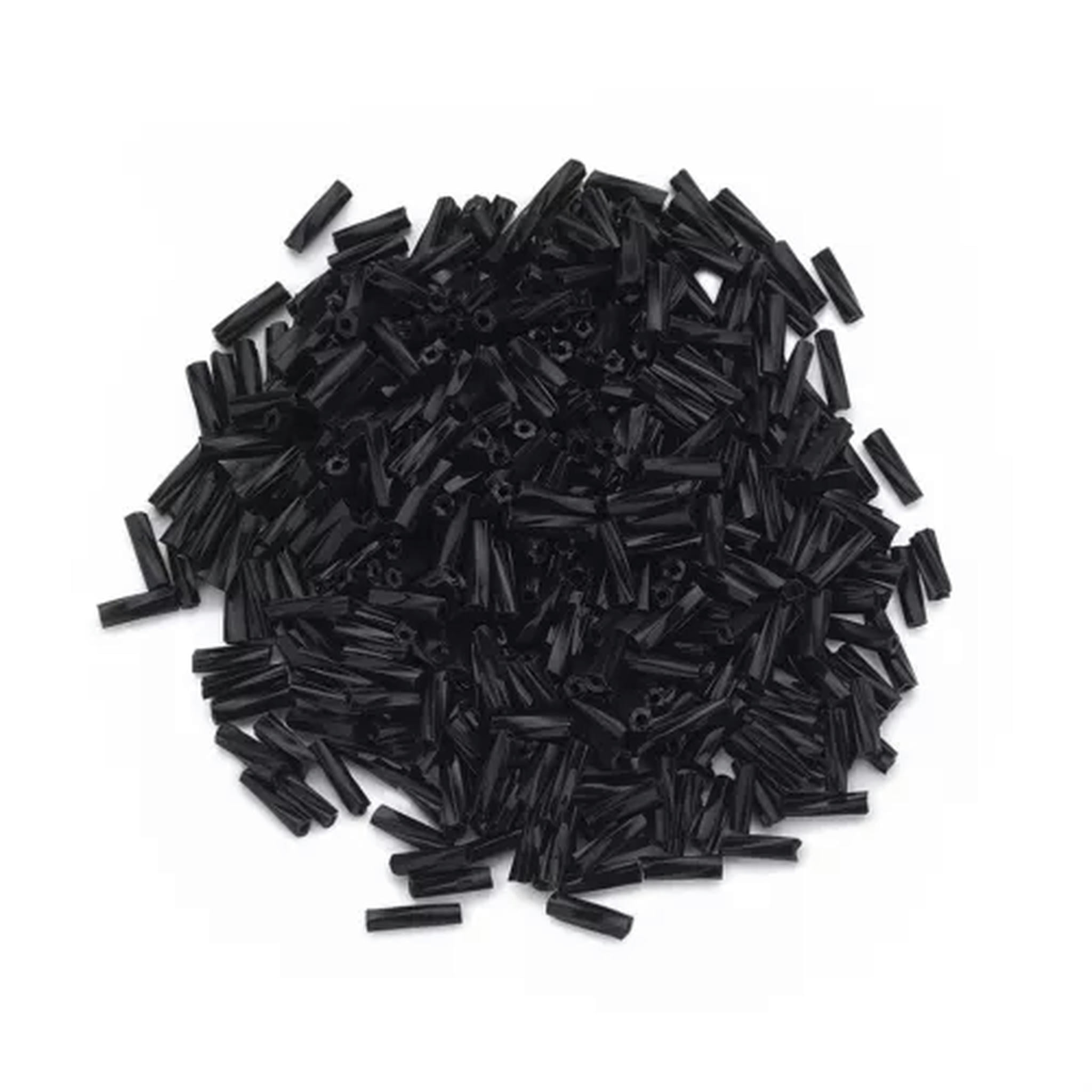 GKNET 1200PCS Glass Bugle Beads Tube Spacer Beads 6mm Colorful Silver ...