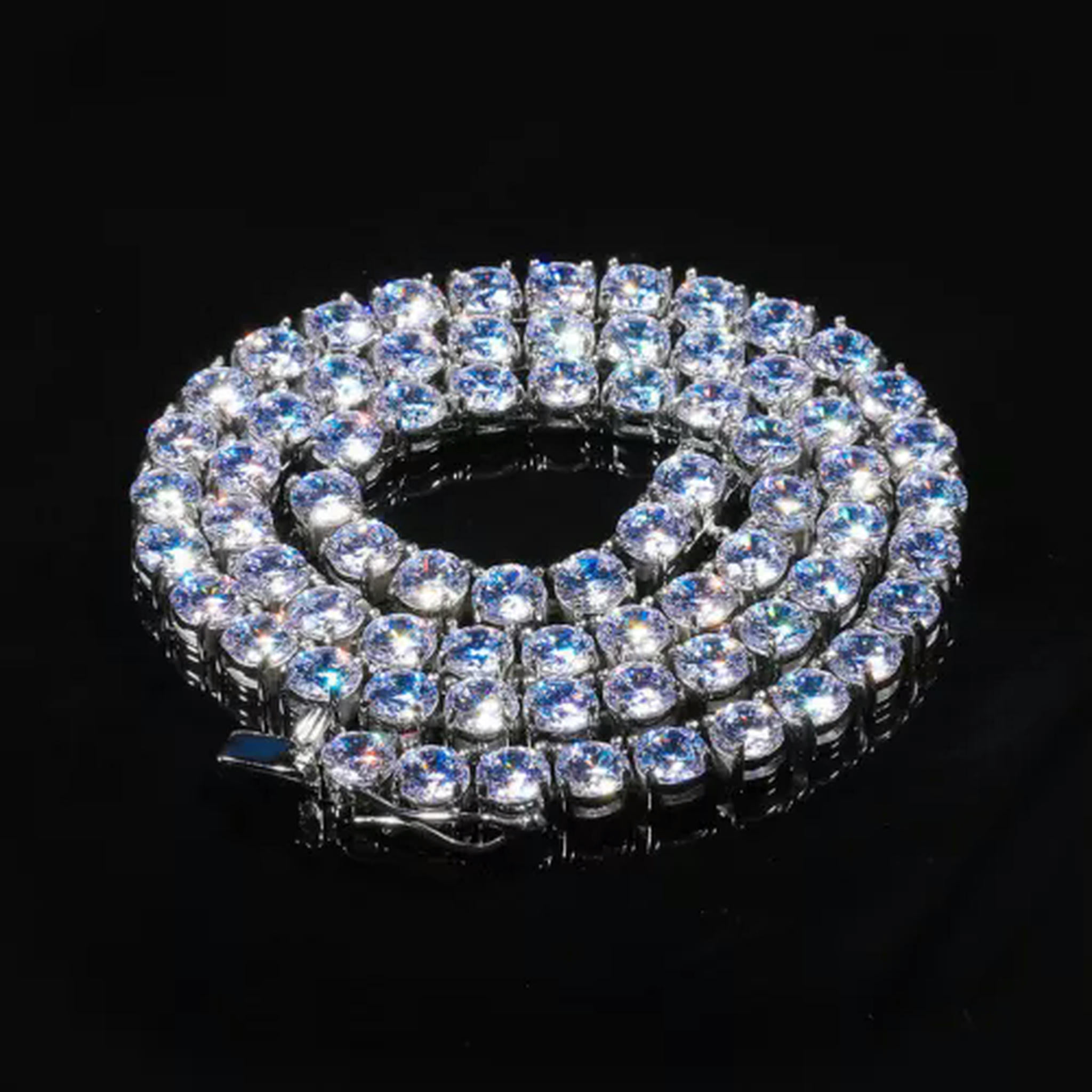 GKNET 16"-24" Hip Hop Tennis Chain Necklace for Men Bling Zircon 18K ...