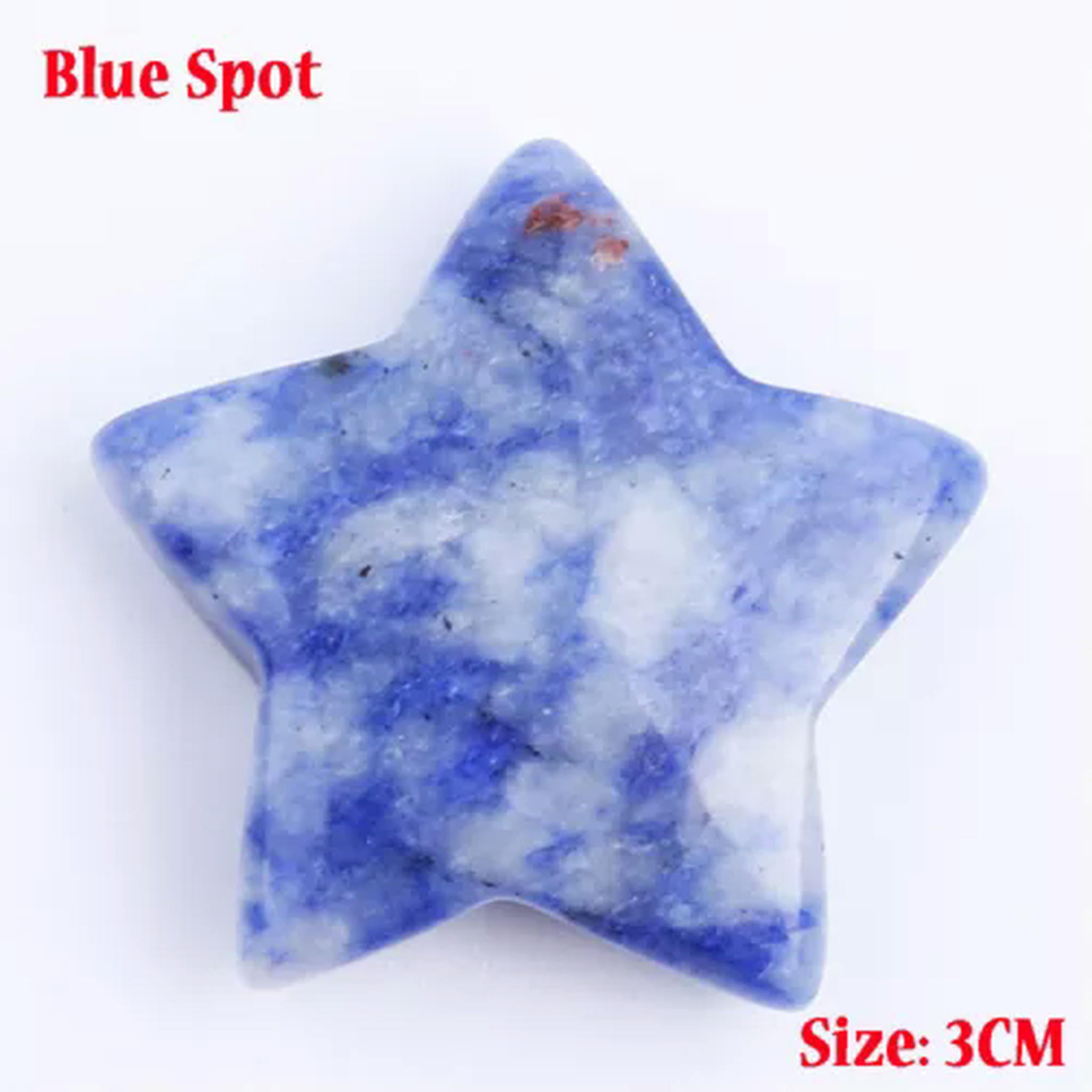 GKNET 1PC 3cm Natural Quartz Crystal Five Pointed Star Hand Carved ...
