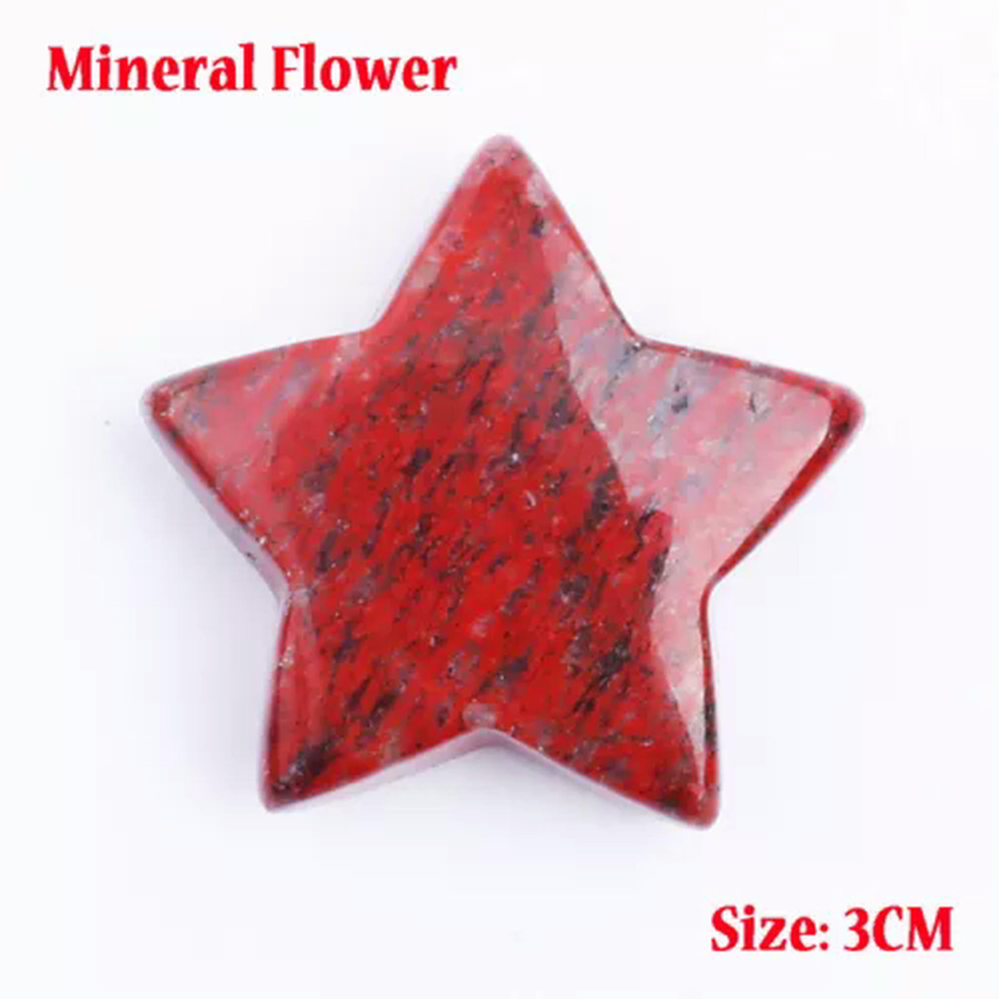 GKNET 1PC 3cm Natural Quartz Crystal Five Pointed Star Hand Carved ...