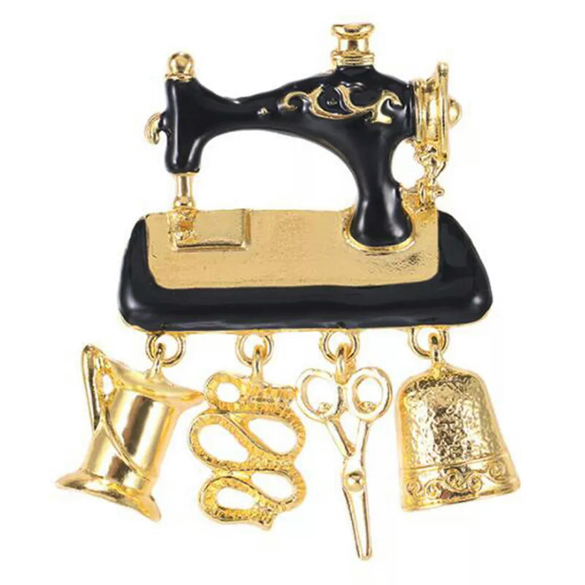 GKNET 1PC Vintage Style Sartorius Sewing Machine Brooch Pins in Gold ...