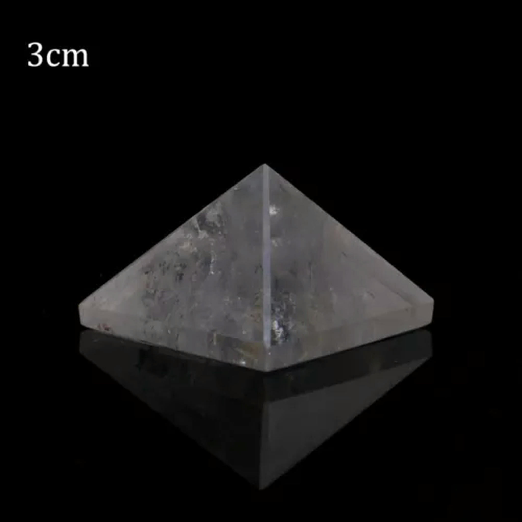 GKNET 2~6cm Natural Egyptian Pyramid Clear Quartz Crystal Triangle Cone ...