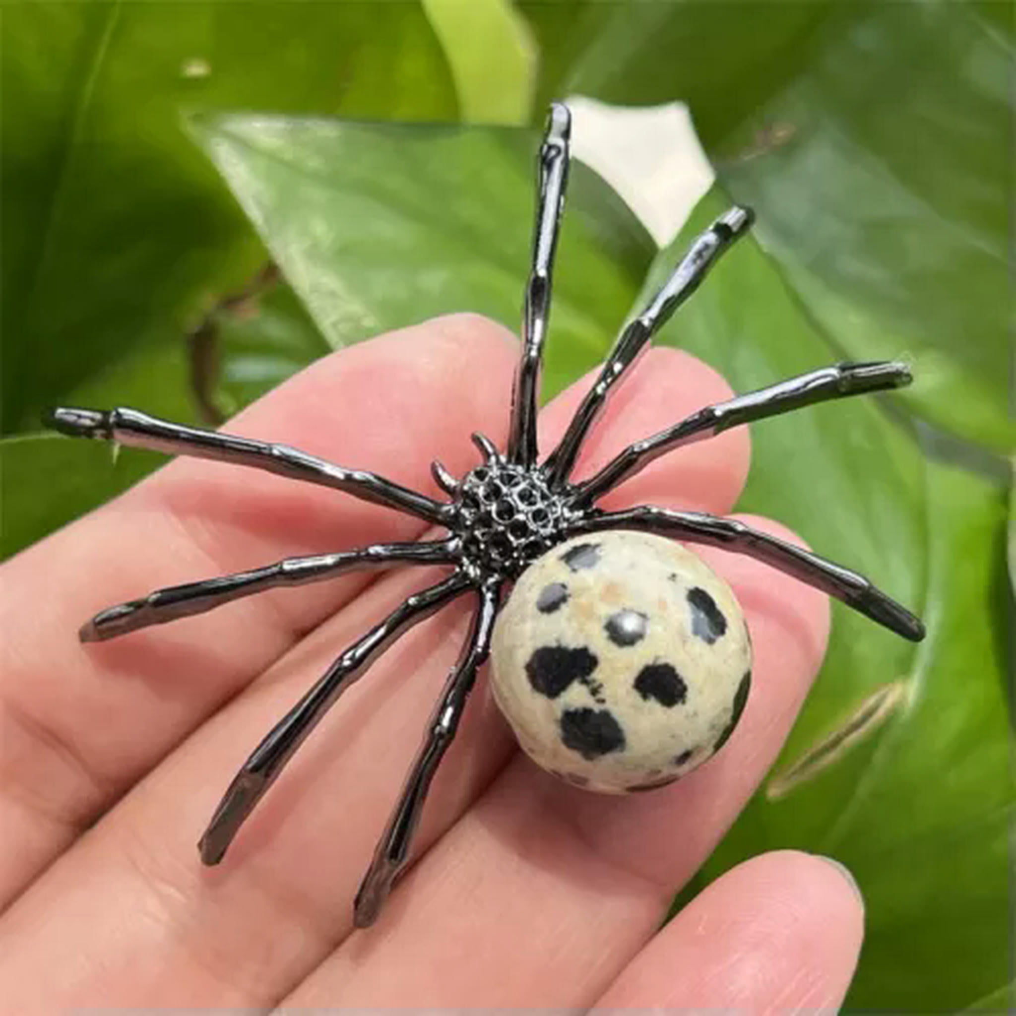 GKNET 2" Natural Quartz Spider Carved Quartz Crystal Skull Reiki ...