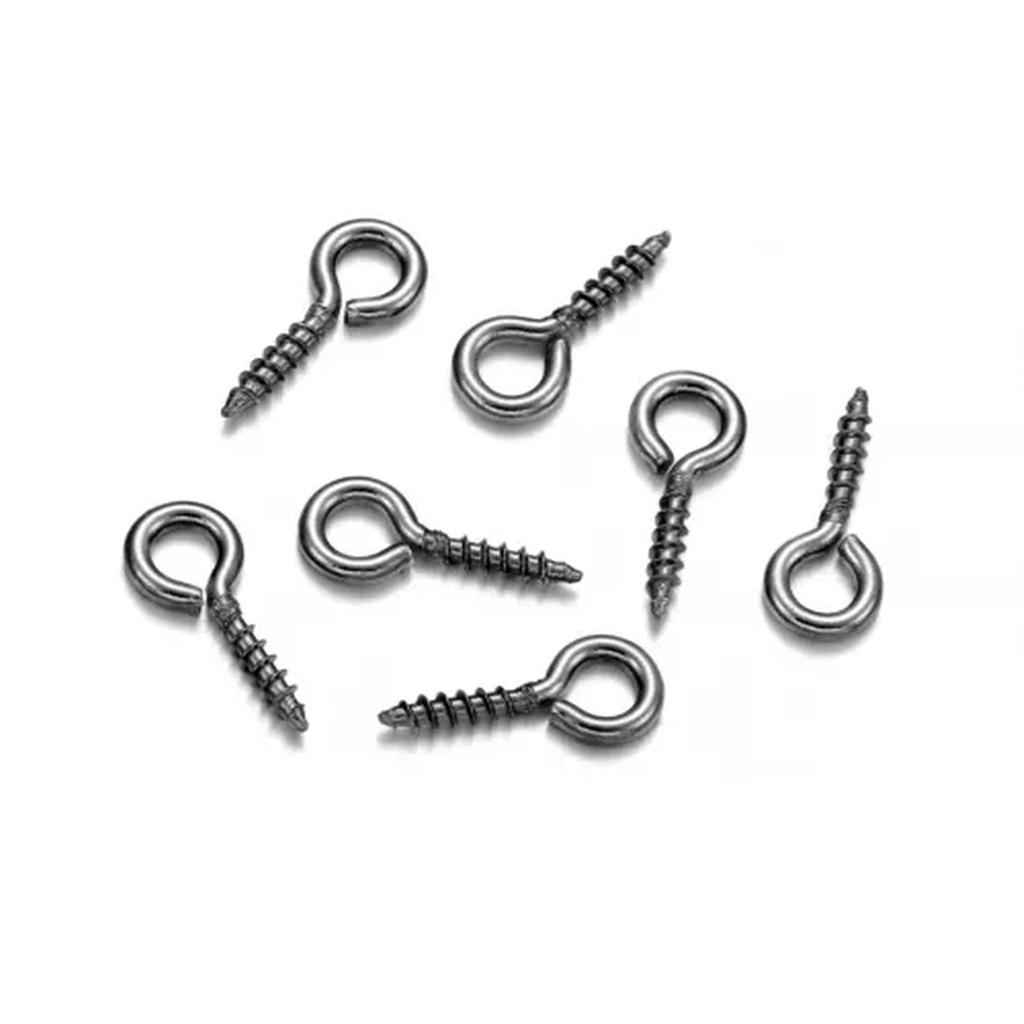 GKNET 200pcs Eye Pins Hooks Eyelets Screw Threaded Hooks Delicate ...