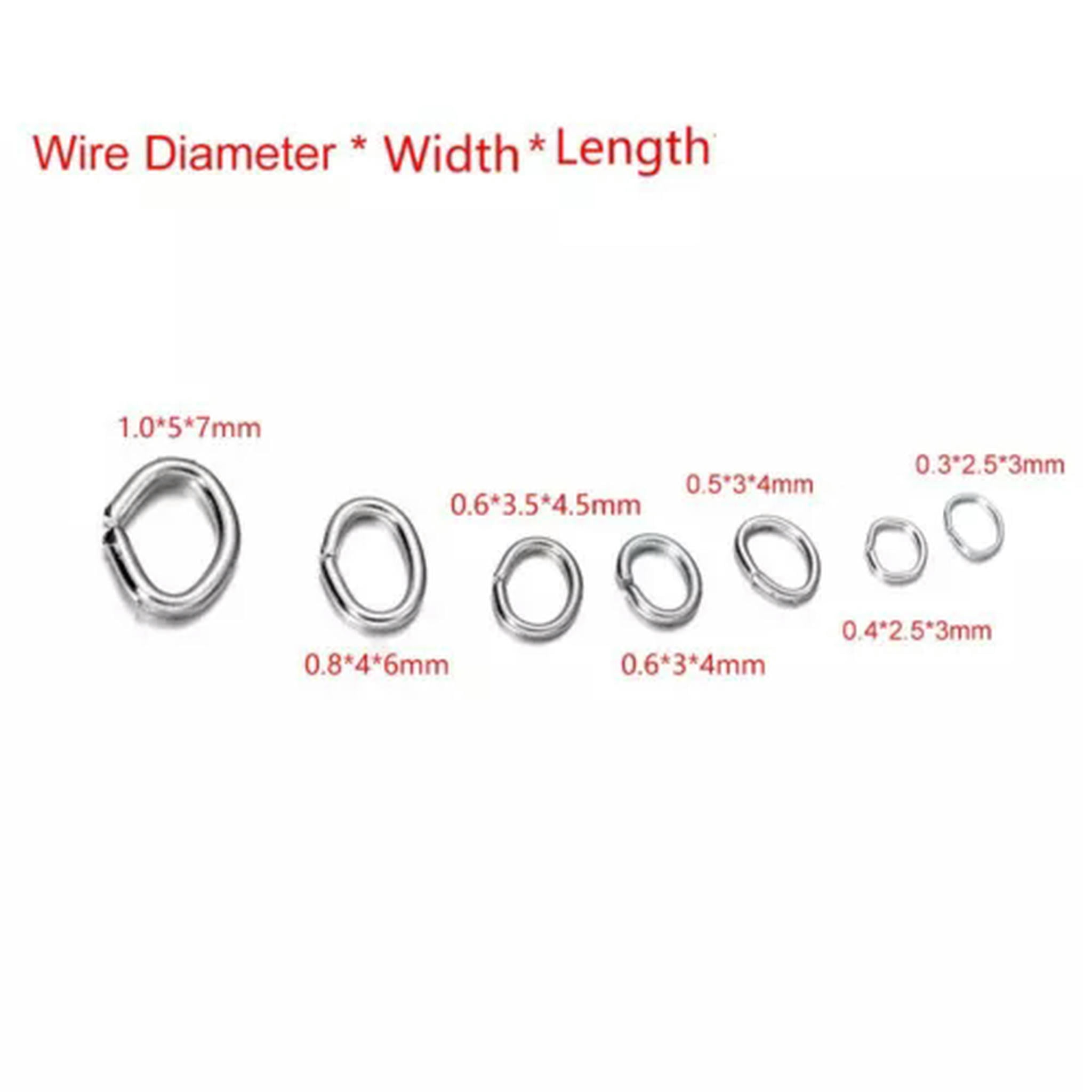 GKNET 200pcs/bag 2.5-5mm Stainless Steel Olive Rings Jump Rings Split ...