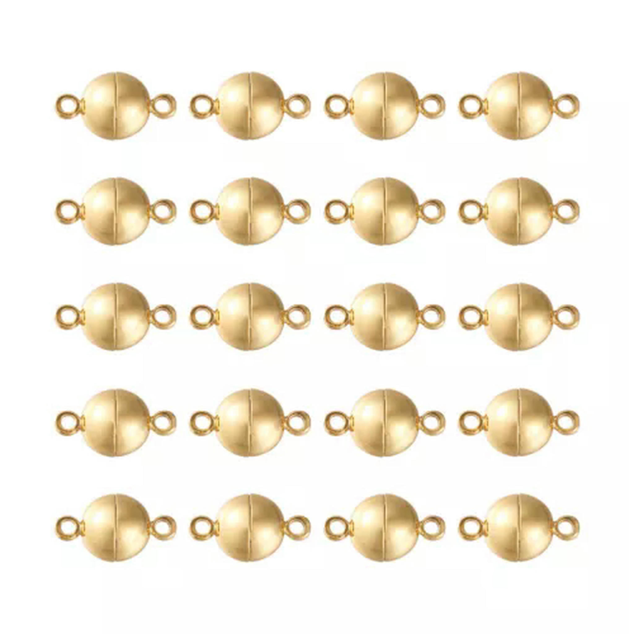 GKNET 20Sets Round Magnetic Clasps 14.5x8mm Magnet Converters Locking ...