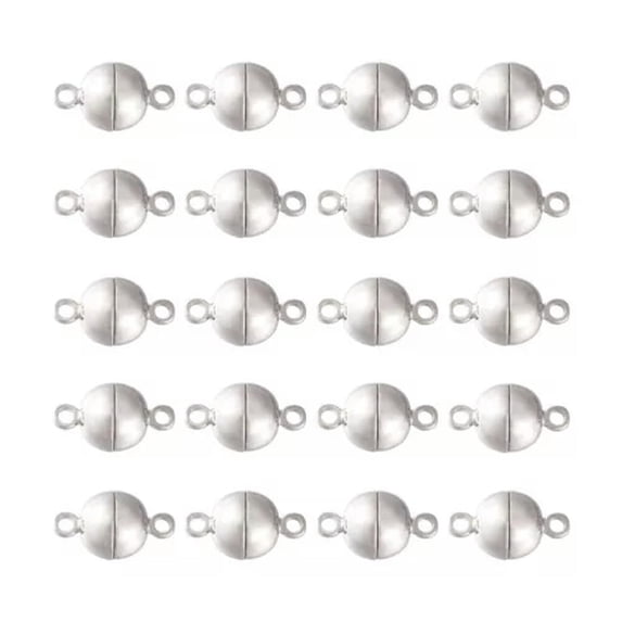 GKNET 20Sets Round Magnetic Clasps 14.5x8mm Magnet Converters Locking ...