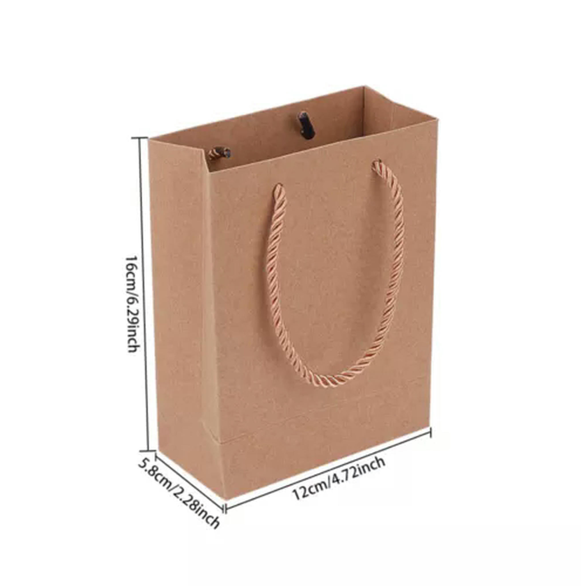 GKNET 20pc Coffee/White Kraft Paper Bags with Handles Mixed Size Gift ...