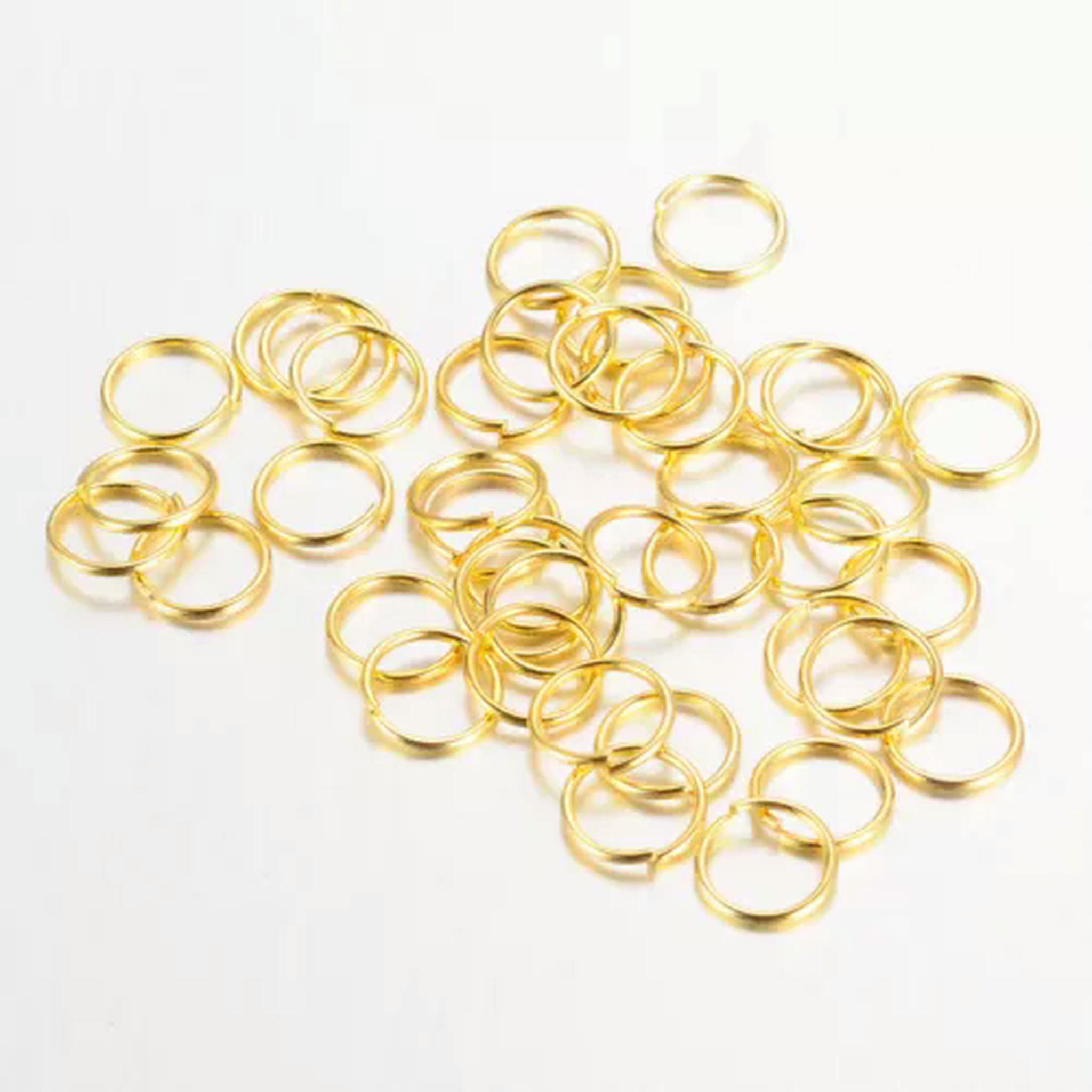 GKNET 4/5/6/7/8/10mm Iron Jump Rings Close but Unsoldered Golden Color ...