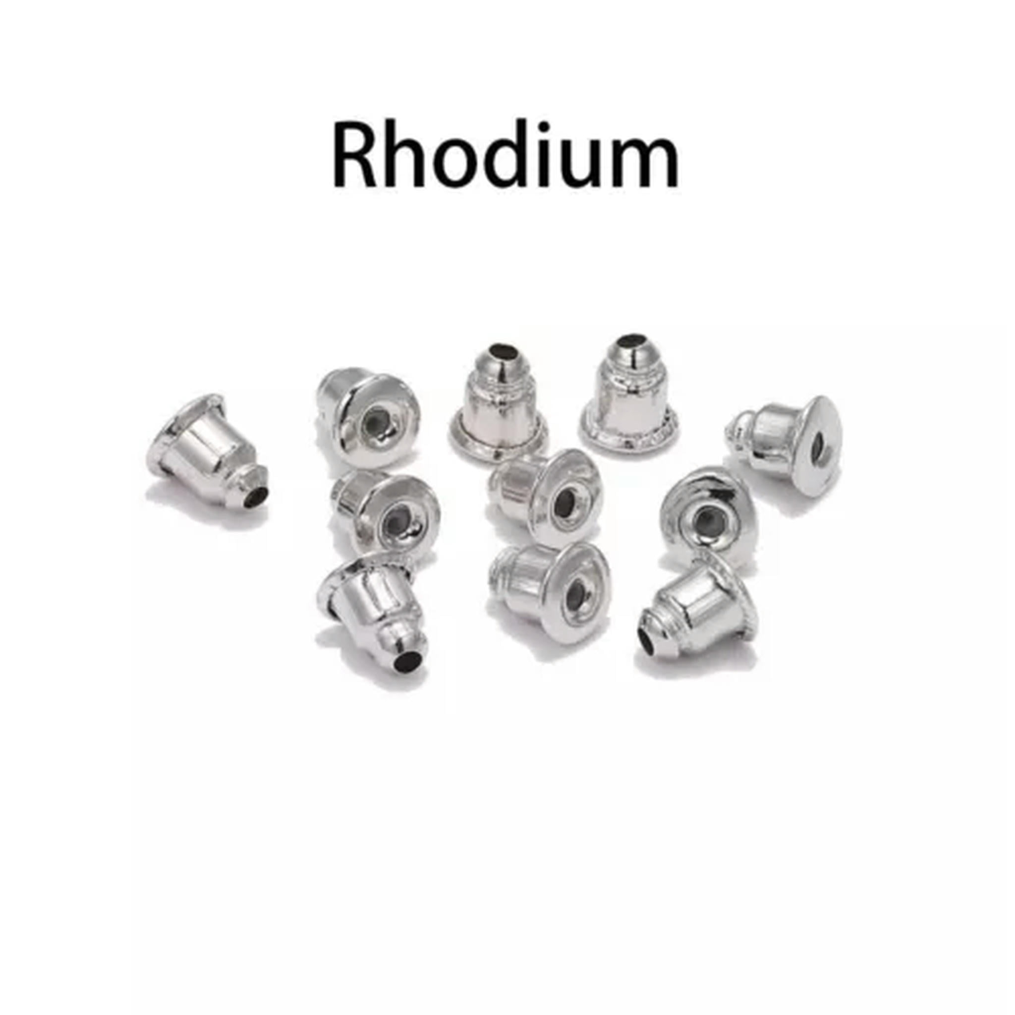 GKNET 50-200pcs/lot Earring Studs Backs Stopper Scrolls Ear Findings ...