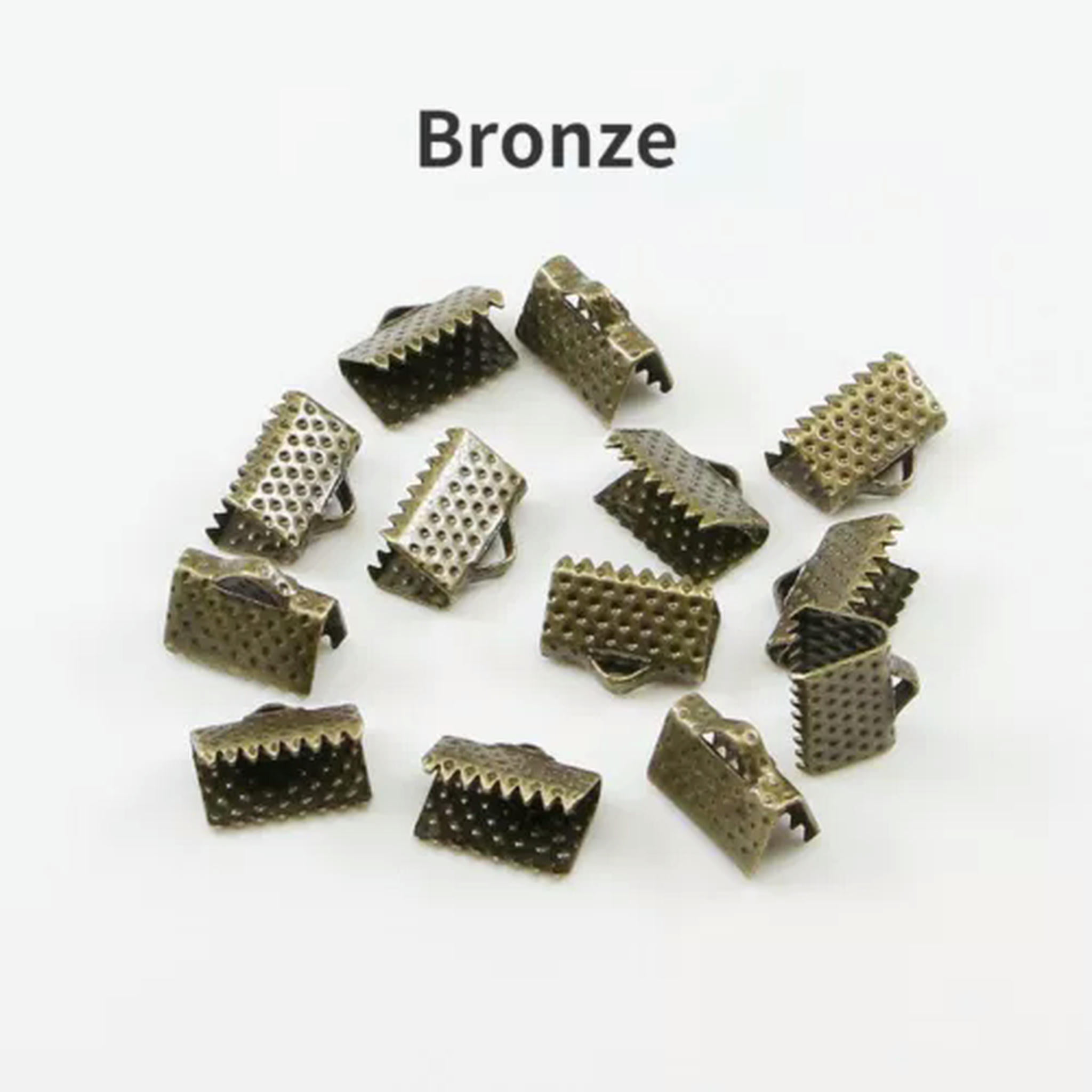 GKNET 50PCS 6-40mm Pinch Clip Leather Lace Connector Diy Making ...