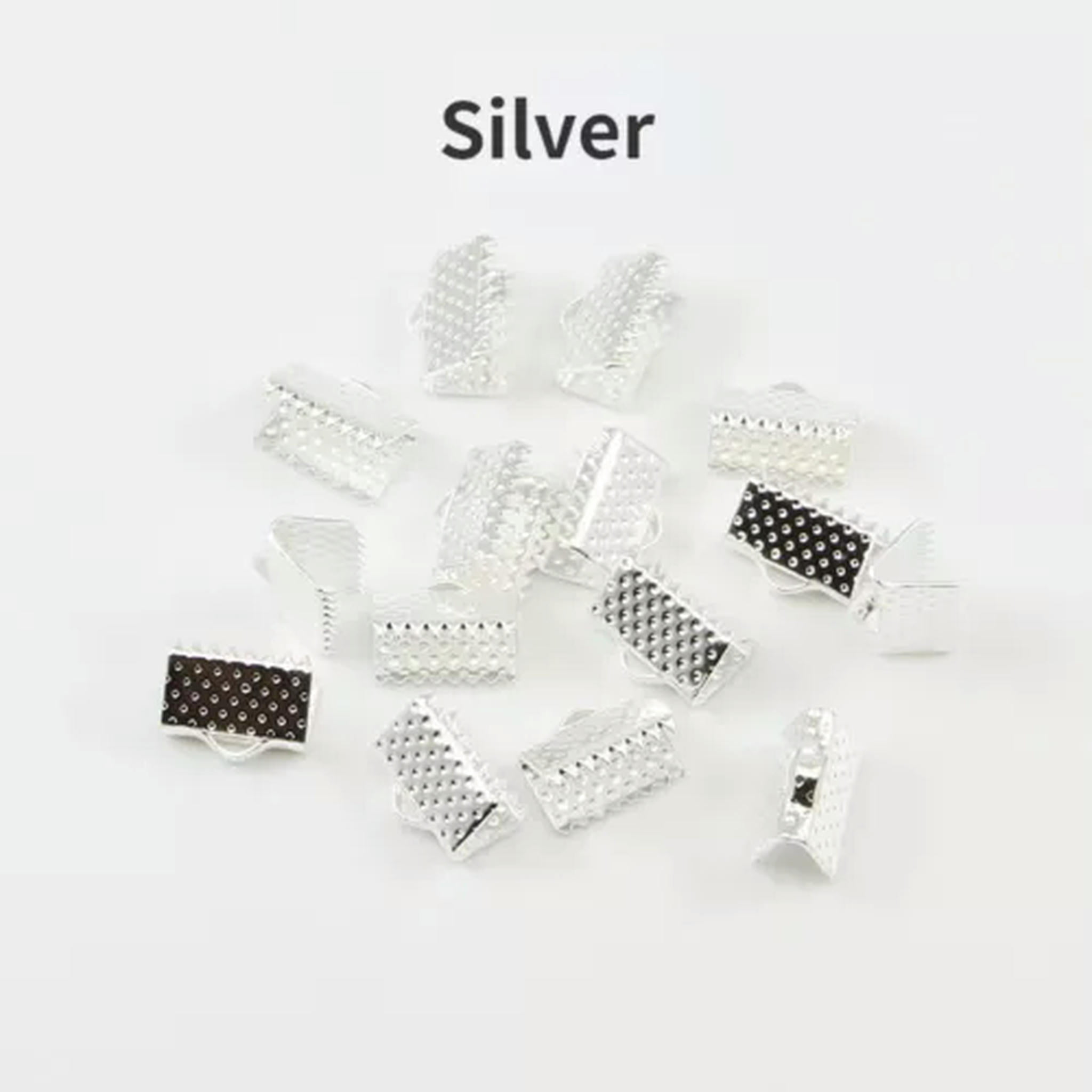 GKNET 50PCS 6-40mm Pinch Clip Leather Lace Connector Diy Making ...
