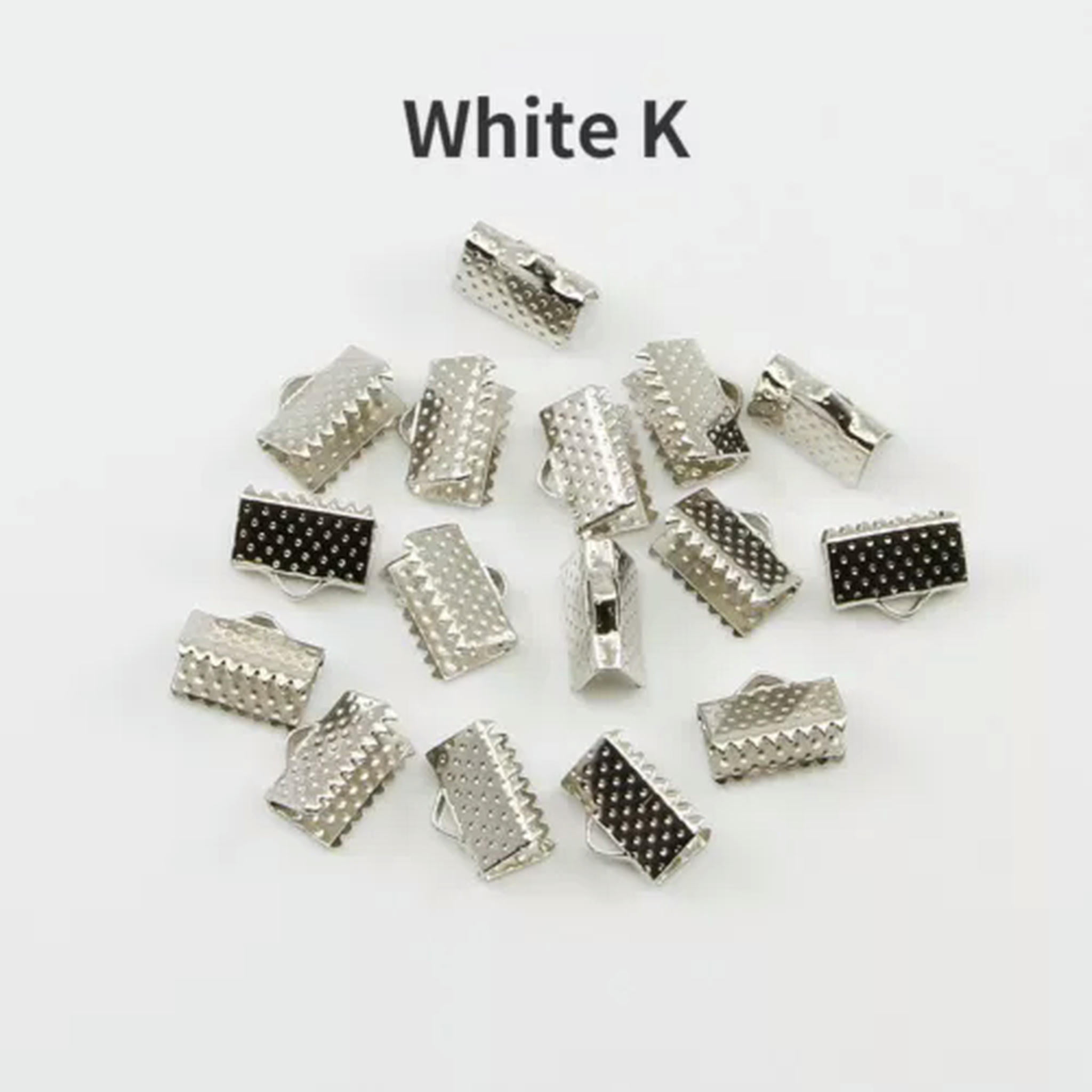 GKNET 50PCS 6-40mm Pinch Clip Leather Lace Connector Diy Making ...