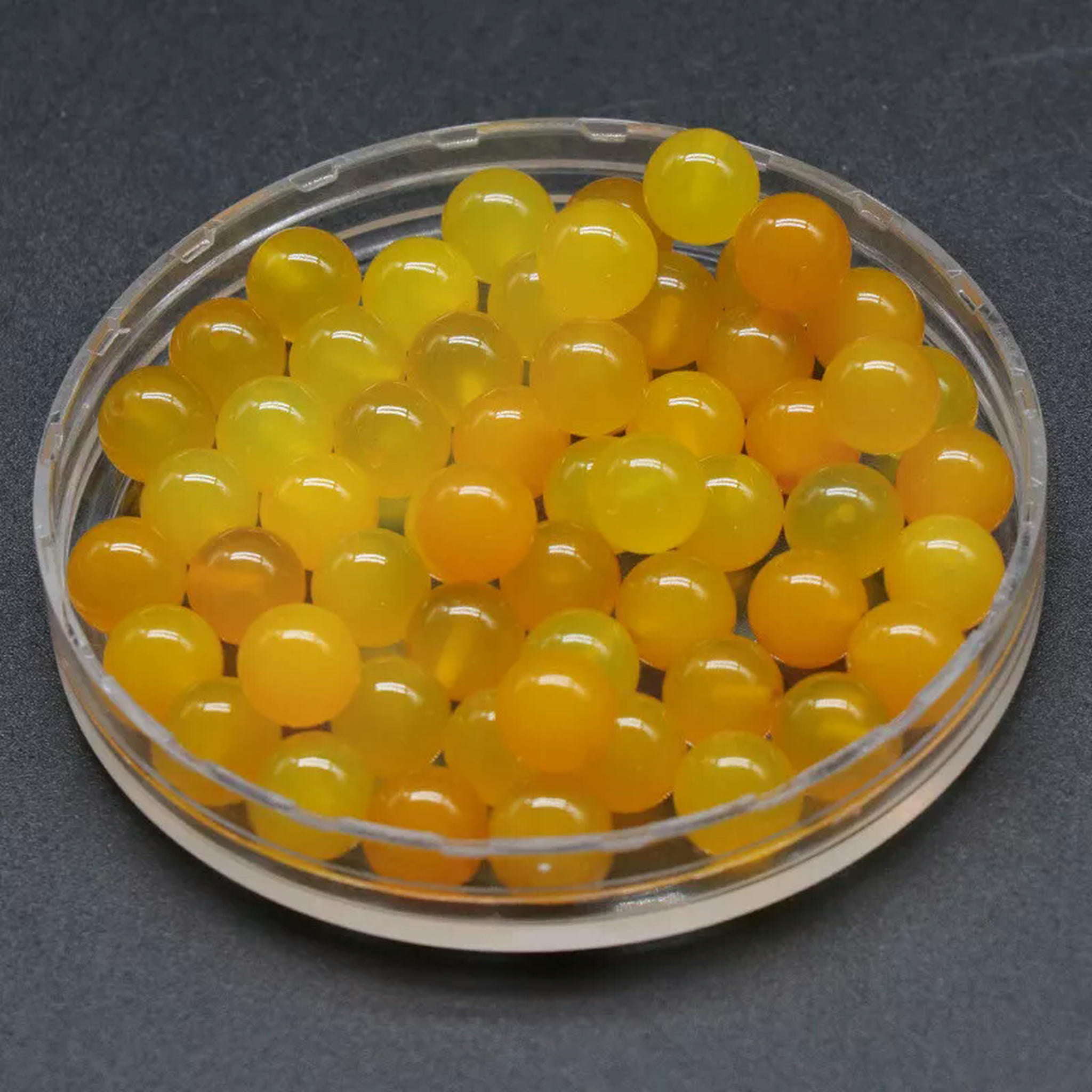 GKNET 50pcs Natural Yellow Agate Stone Half Drilled Hole Beads 8mm ...