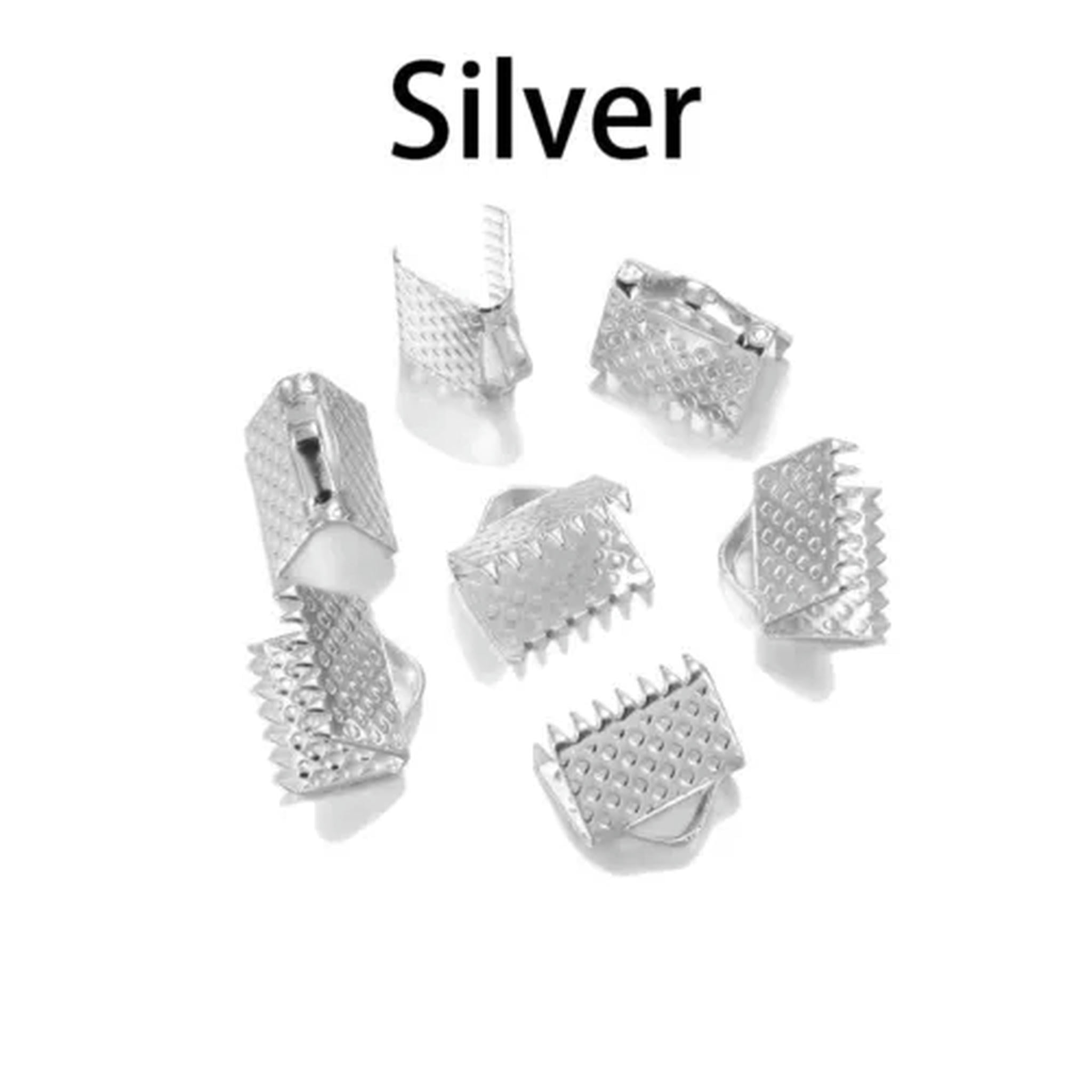 GKNET 50pcs/lot Cove Clasps Cord End Caps String Ribbon Leather Clip ...