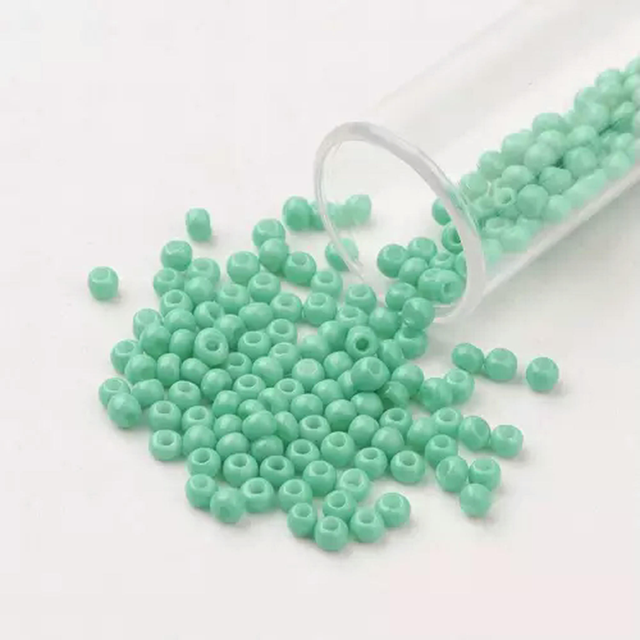 GKNET 5200PCS Opaque Glass Beads Round 2.3x1.5mm Multicolor for Beaded ...