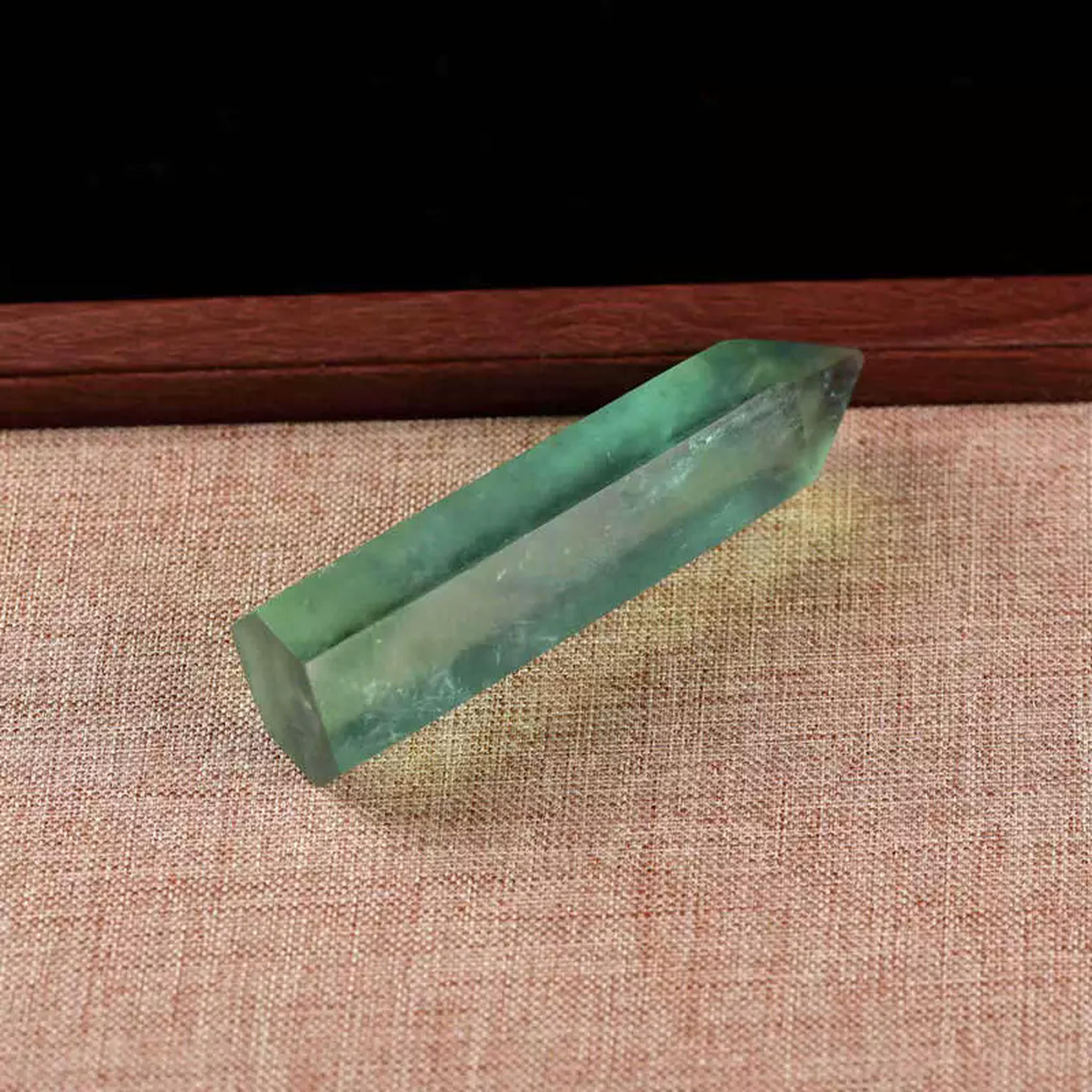 GKNET 60-70mm Natural Green Fluorite Quartz Crystal Point Wand Obelisk ...
