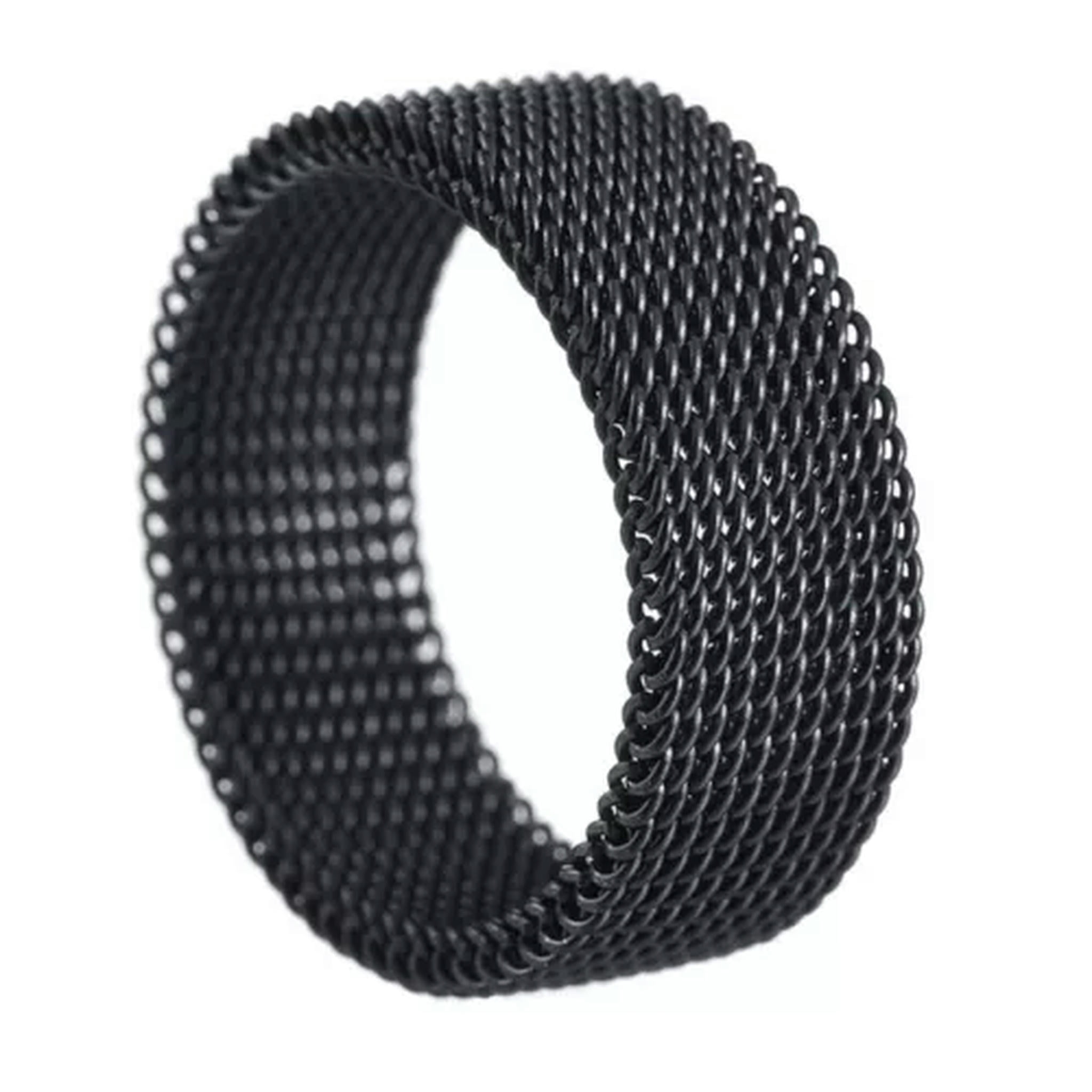 GKNET 8MM Stainless Steel Rings Couple Rings Weave Ring Titanium Finger ...