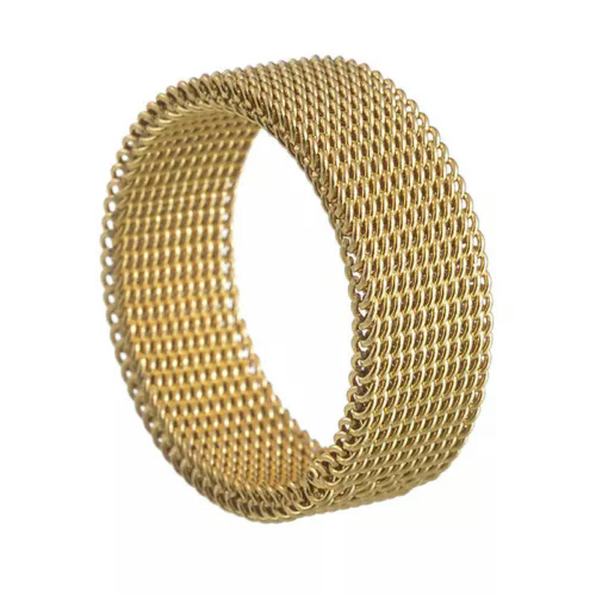 GKNET 8MM Stainless Steel Rings Couple Rings Weave Ring Titanium Finger ...