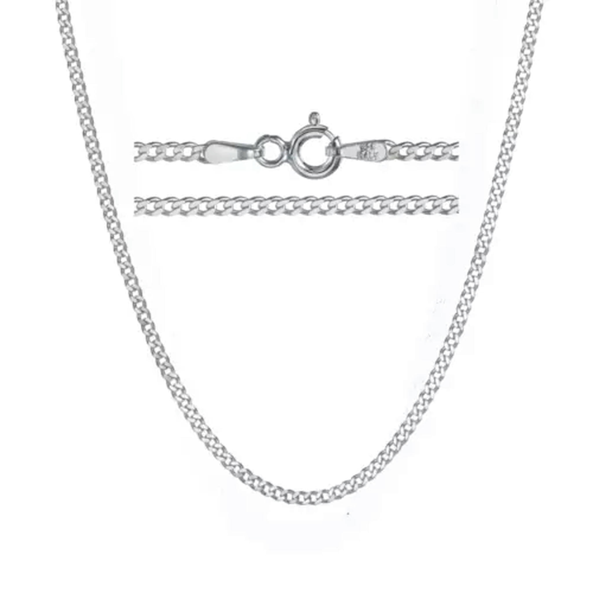 GKNET 925 Sterling Silver Italian Diamond Cut Cuban Chain Necklace ...