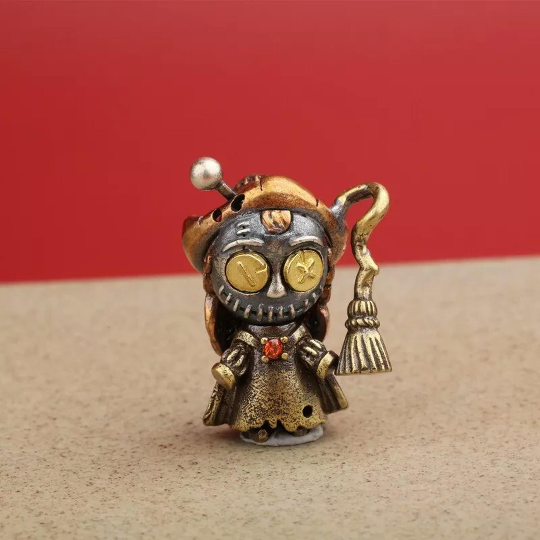 GKNET 925 Sterling Silver Sorceress Witch Indian Voodoo Doll Figurine ...