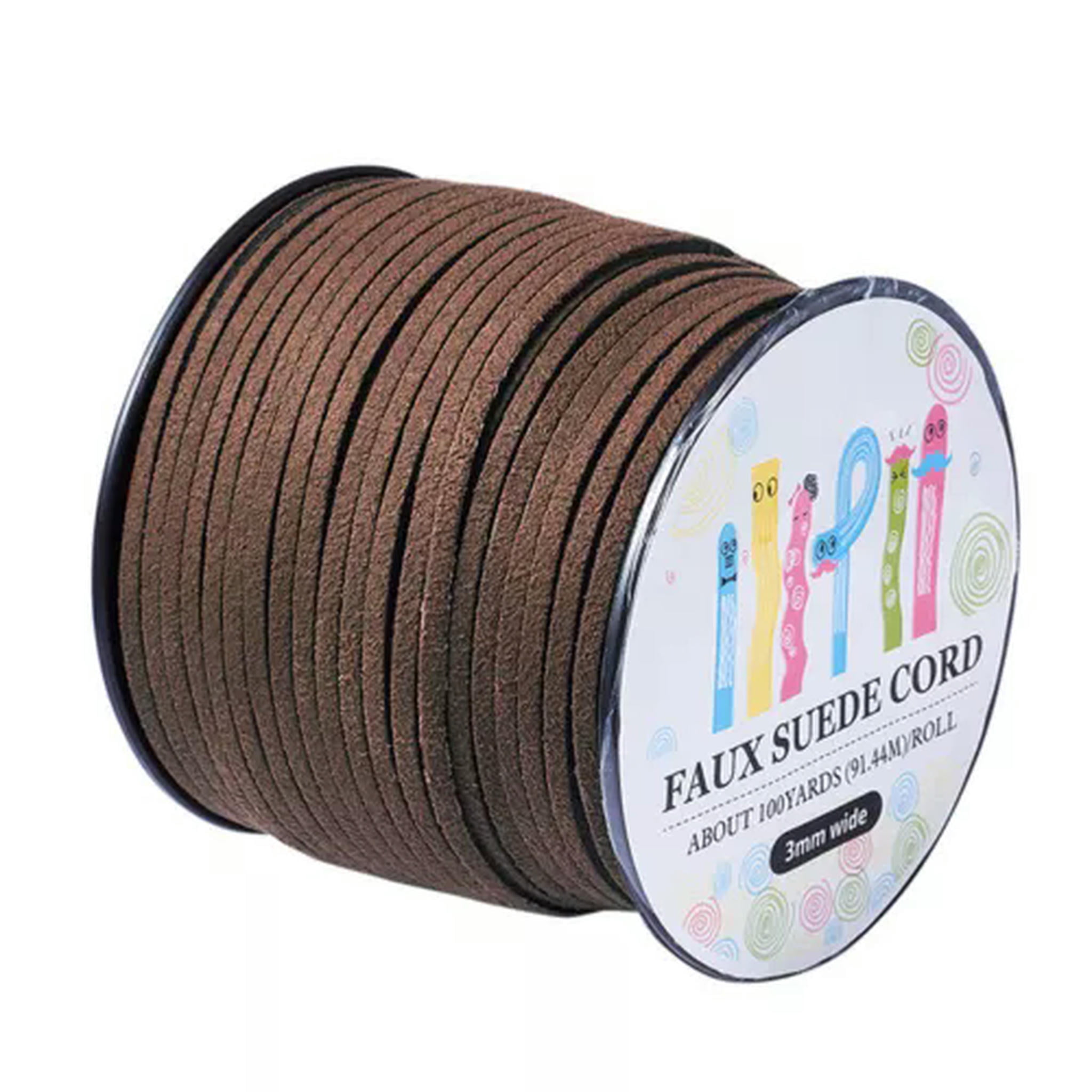 GKNET 98Yard/Roll Faux Suede Cord Leather Lace Beading String Thread 3 ...