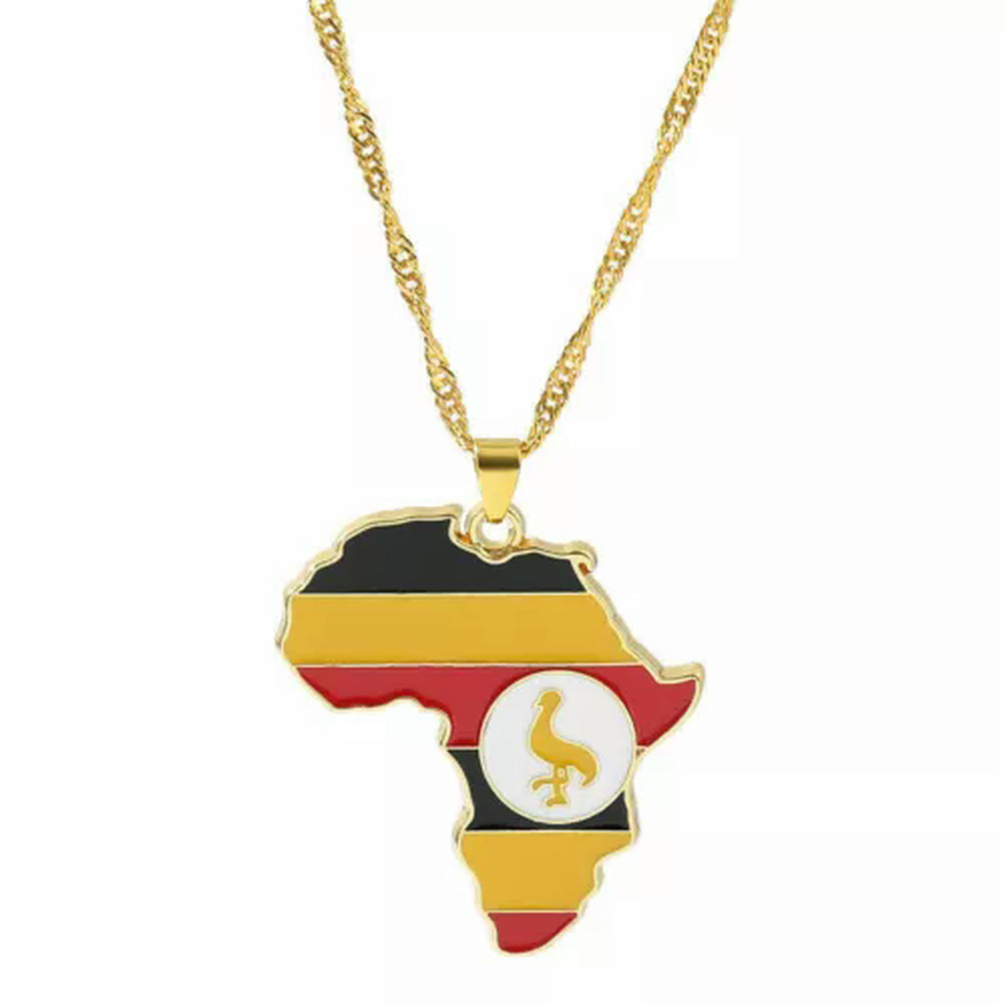 GKNET Africa Map Pendant Necklace Delicate Jewelry Ghana Nigeria Congo ...