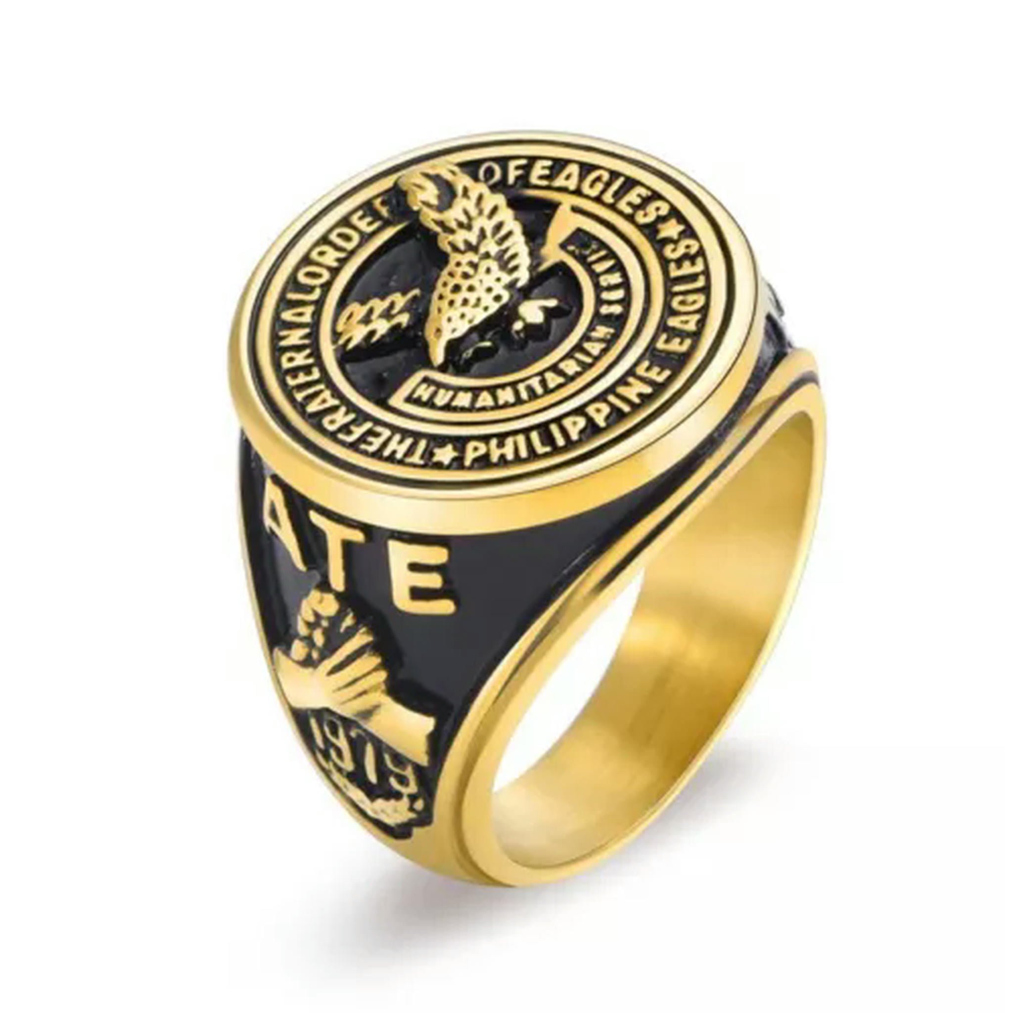 GKNET American Soldier Eagle Stainless Steel Ring Men's Stainless Steel ...