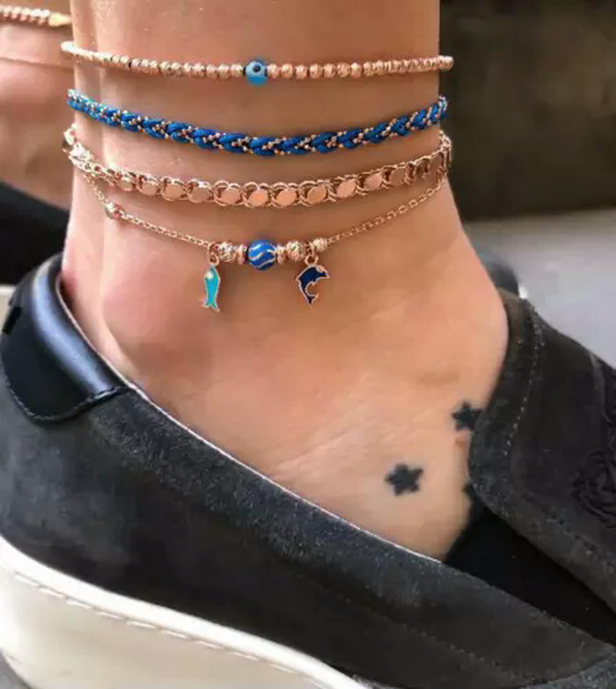 GKNET Boho Beads Ankle Bracelet Fashion Women Anklets Adjustable Chain ...