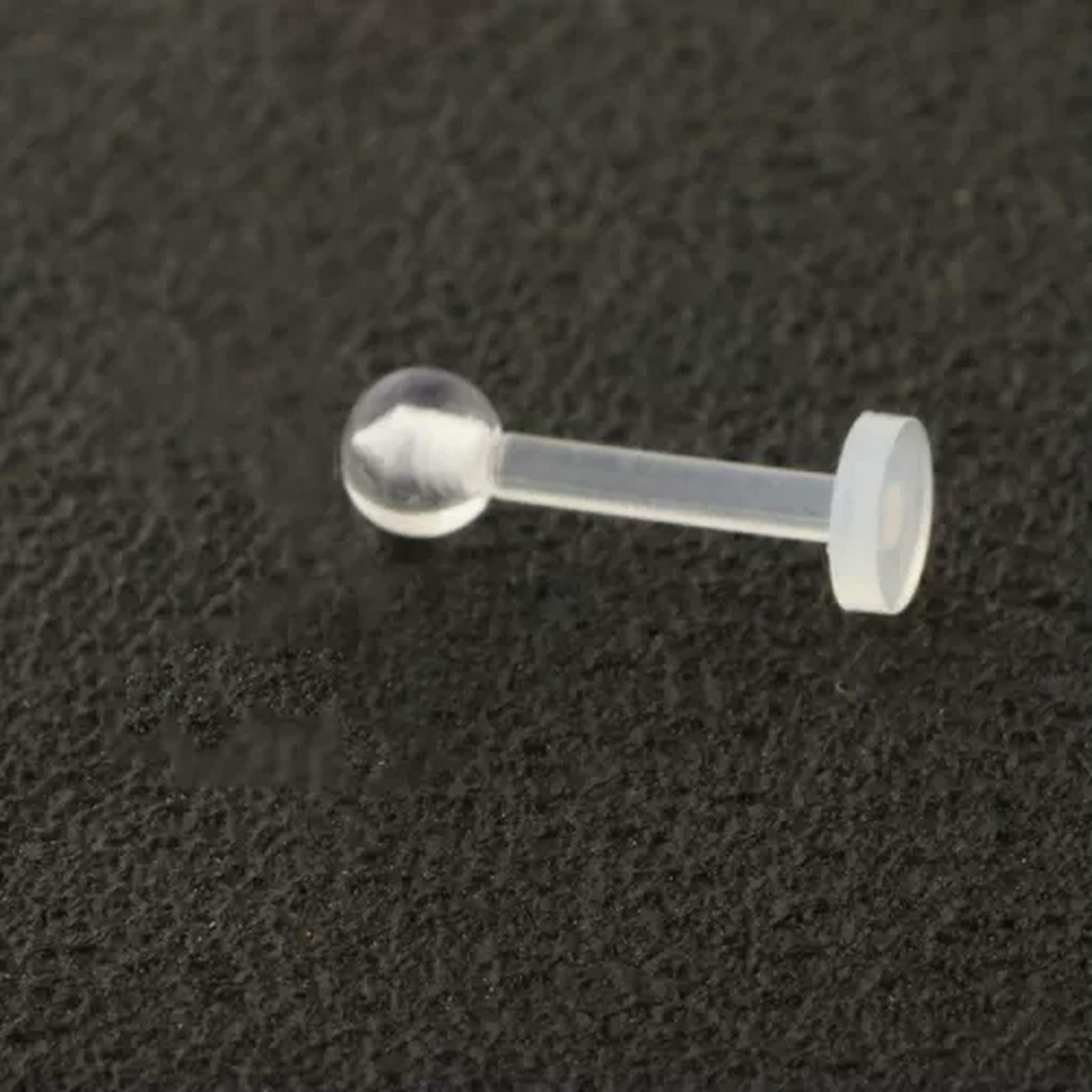 GKNET Clear Acrylic Belly Button Nose Ring Lip Eyebrow Retainer Stud ...