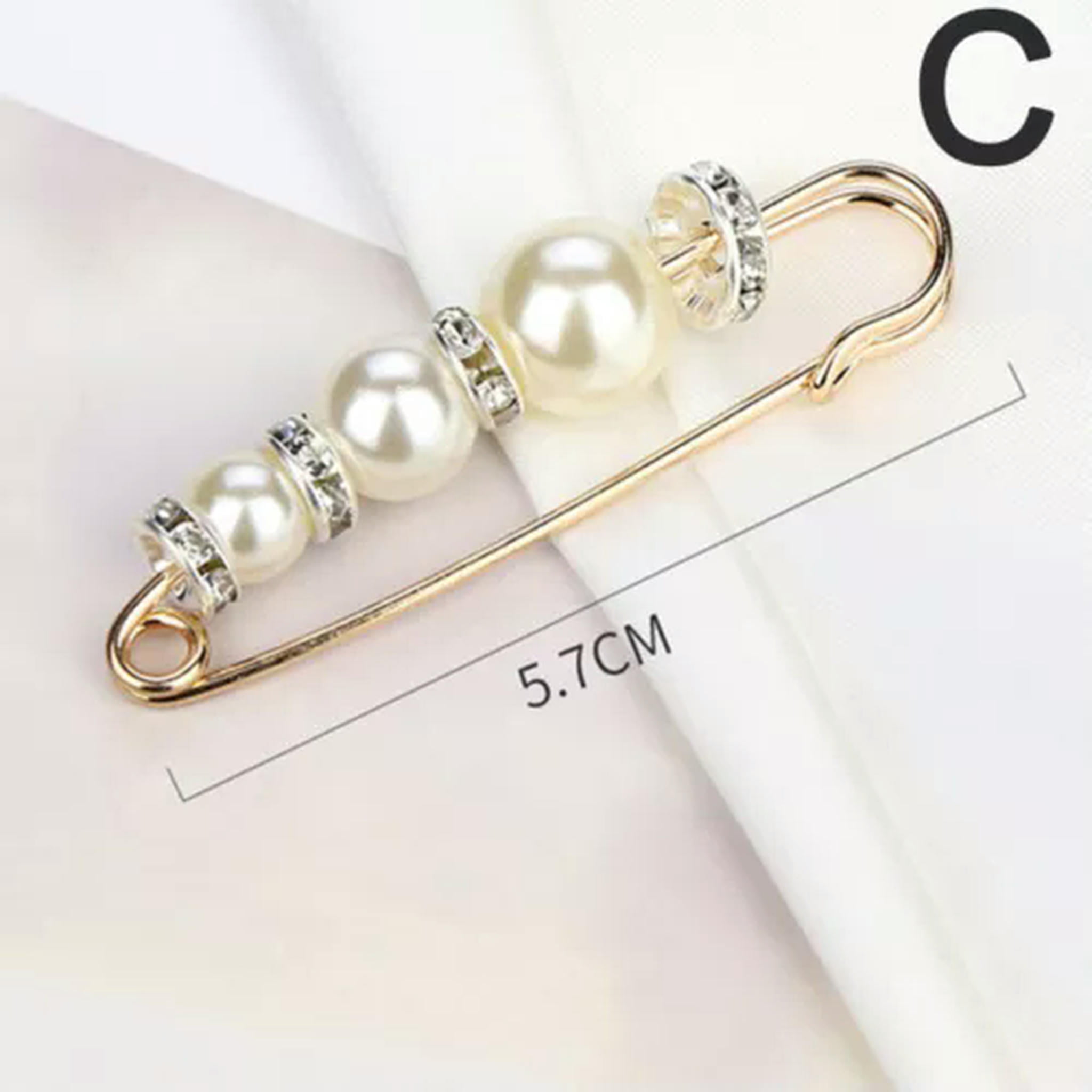 GKNET Clothing Brooches Pearl Lapel Pin Sweater Dress Brooch Pants Pins ...