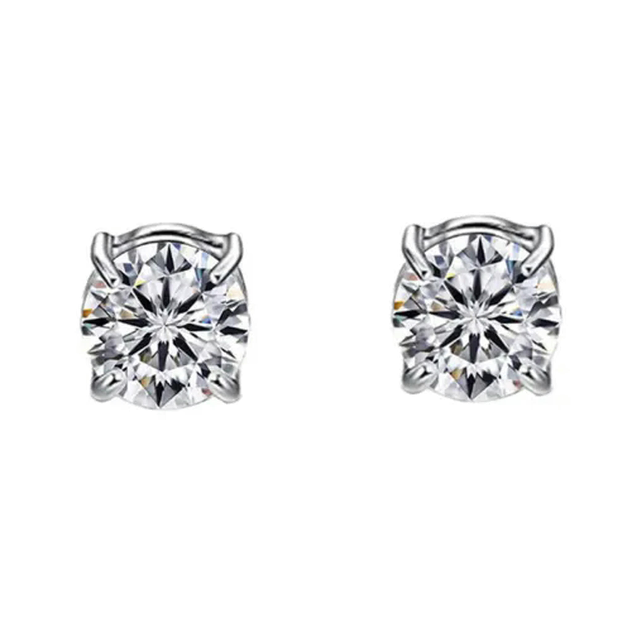 GKNET Crystal Magnetic Ear Stud Earrings Zircon Magnet Earrings Non ...