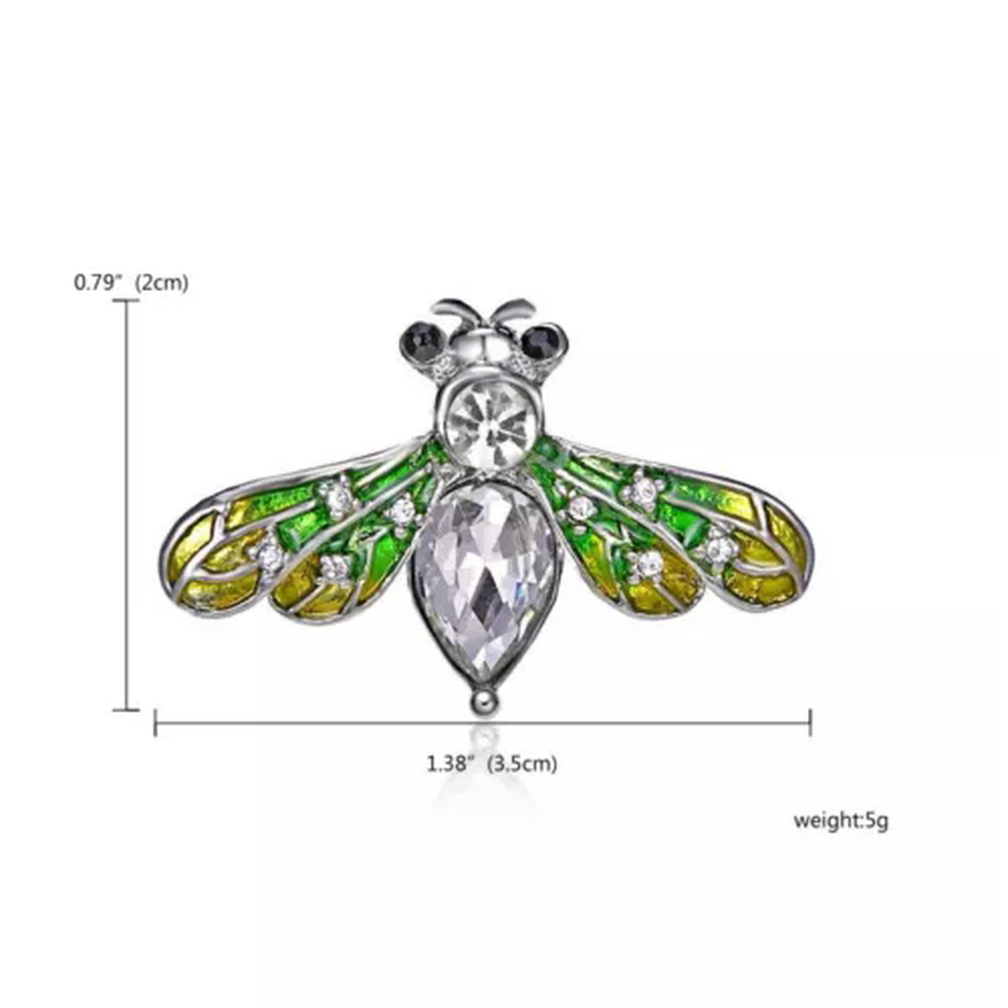 GKNET Fashion Bee Crystal Brooch Pin Costume Badge Women Party DIY Bouquet Delicate Jewelry New ...