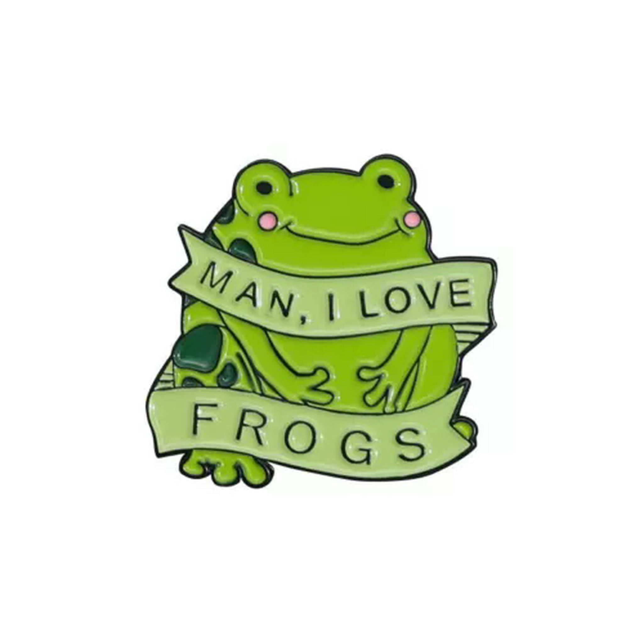 GKNET Fashion Cute Cartoon Green Frog Enamel Lapel Collar Pin Corsage ...
