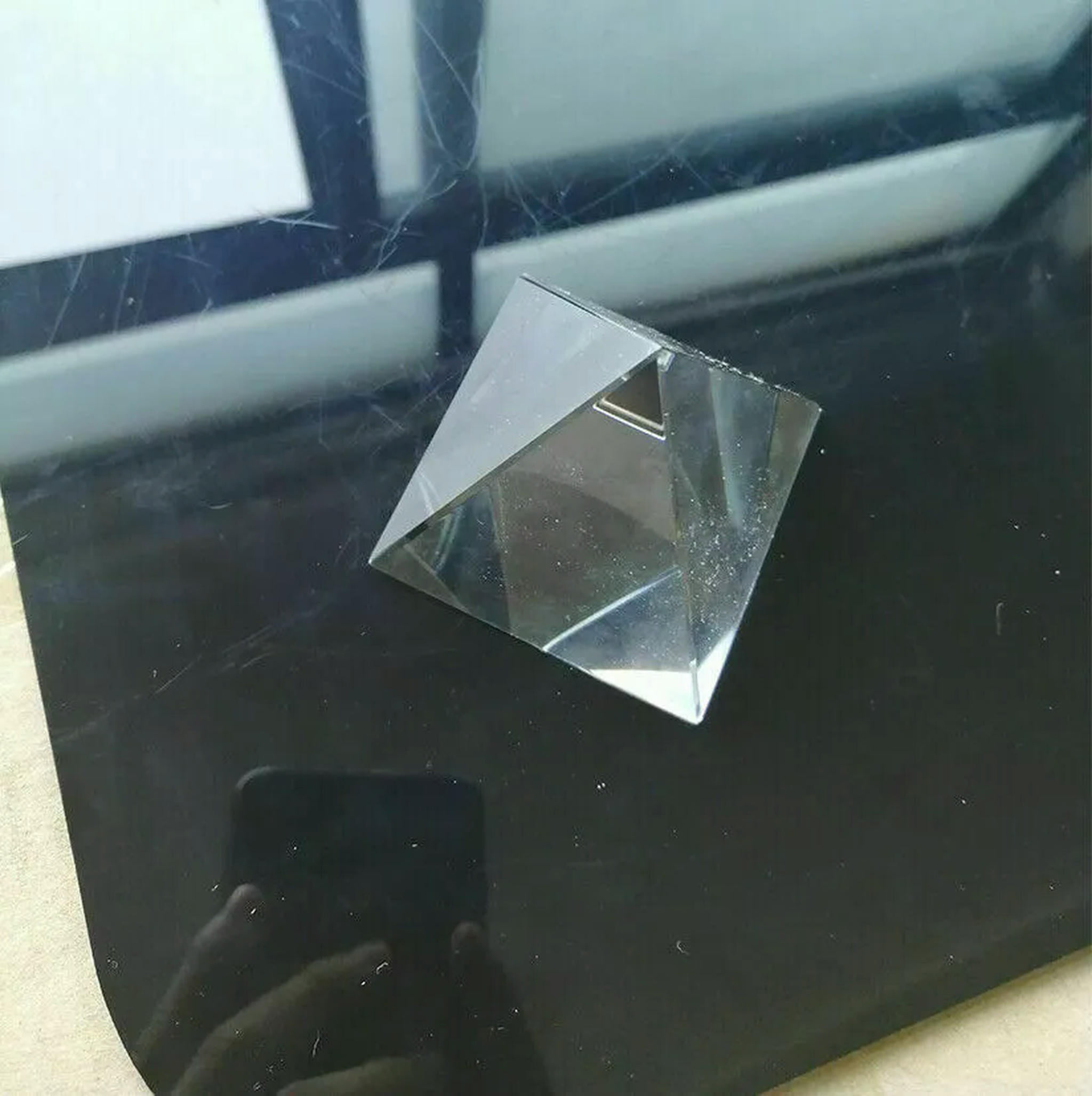 GKNET Feng Shui Faceted Prism Paperweight Egyptian Pyramid Crystal ...