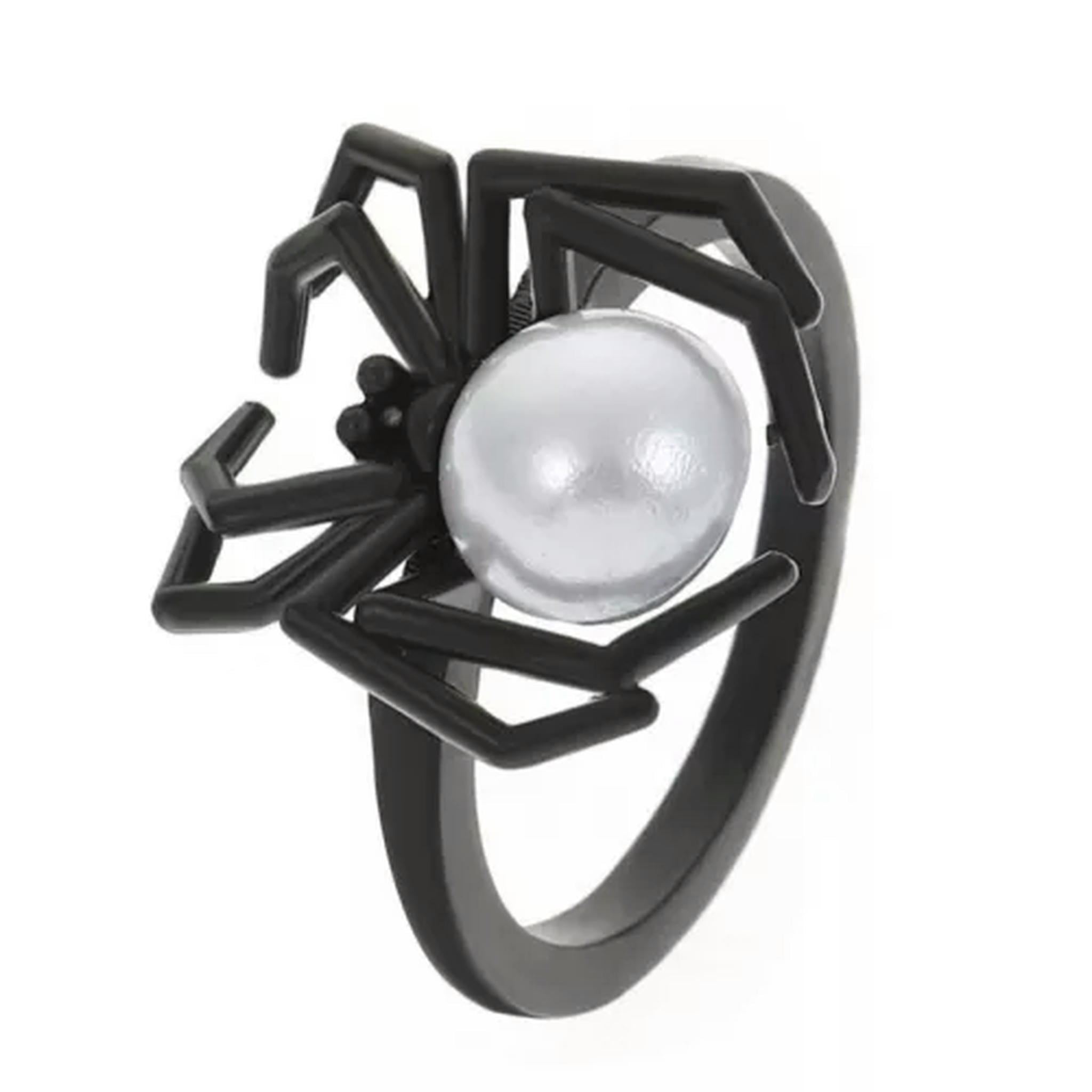 GKNET Gothic Halloween Big Spider Zircon Ring Adjustable Women Men Punk ...