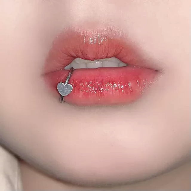 GKNET Heart Lip Clip Cuff C-shaped Septum Piercing Fake Body Piercing ...
