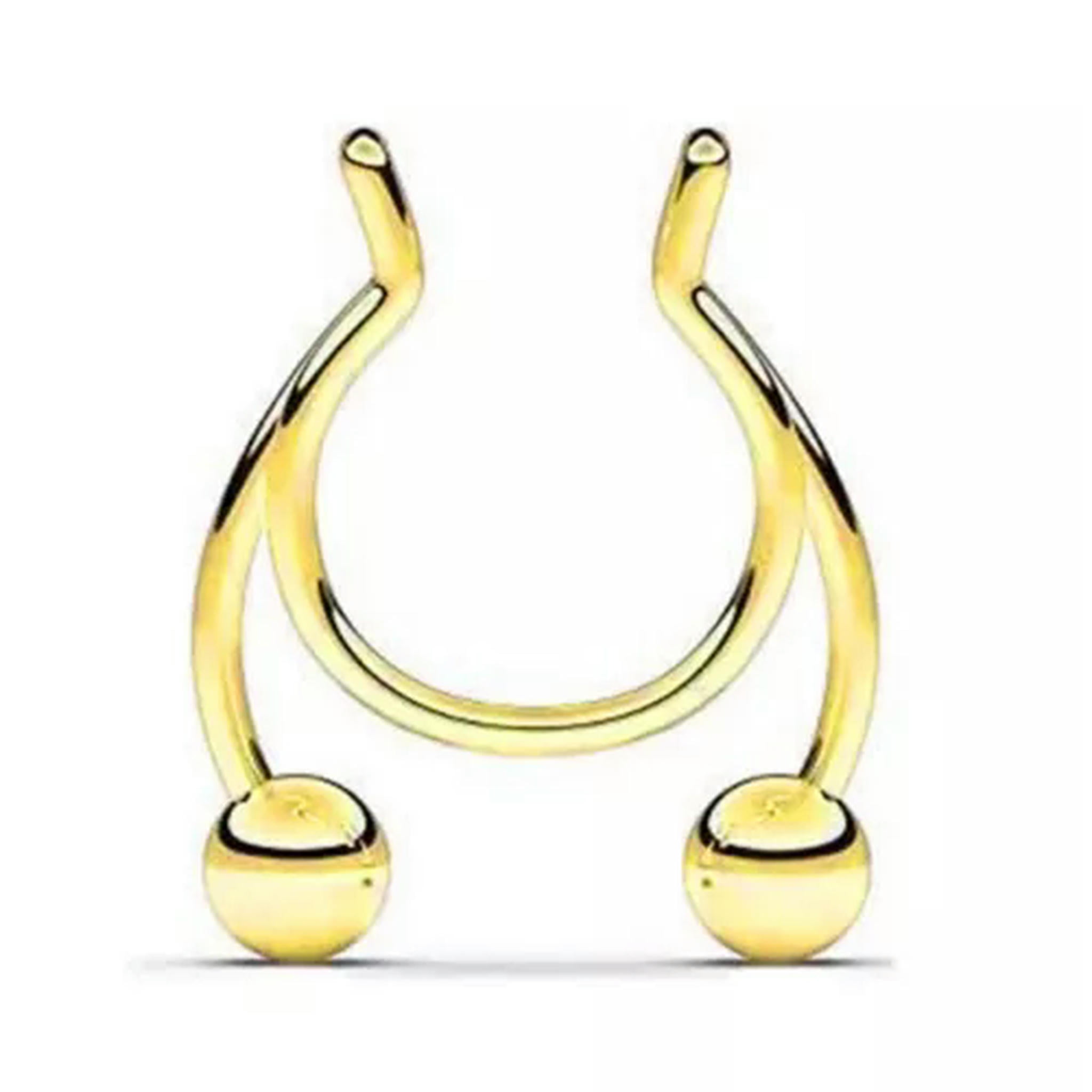 GKNET Hoop Ring Septums Simple Body Piercing Delicate Jewelry Nose Clip ...