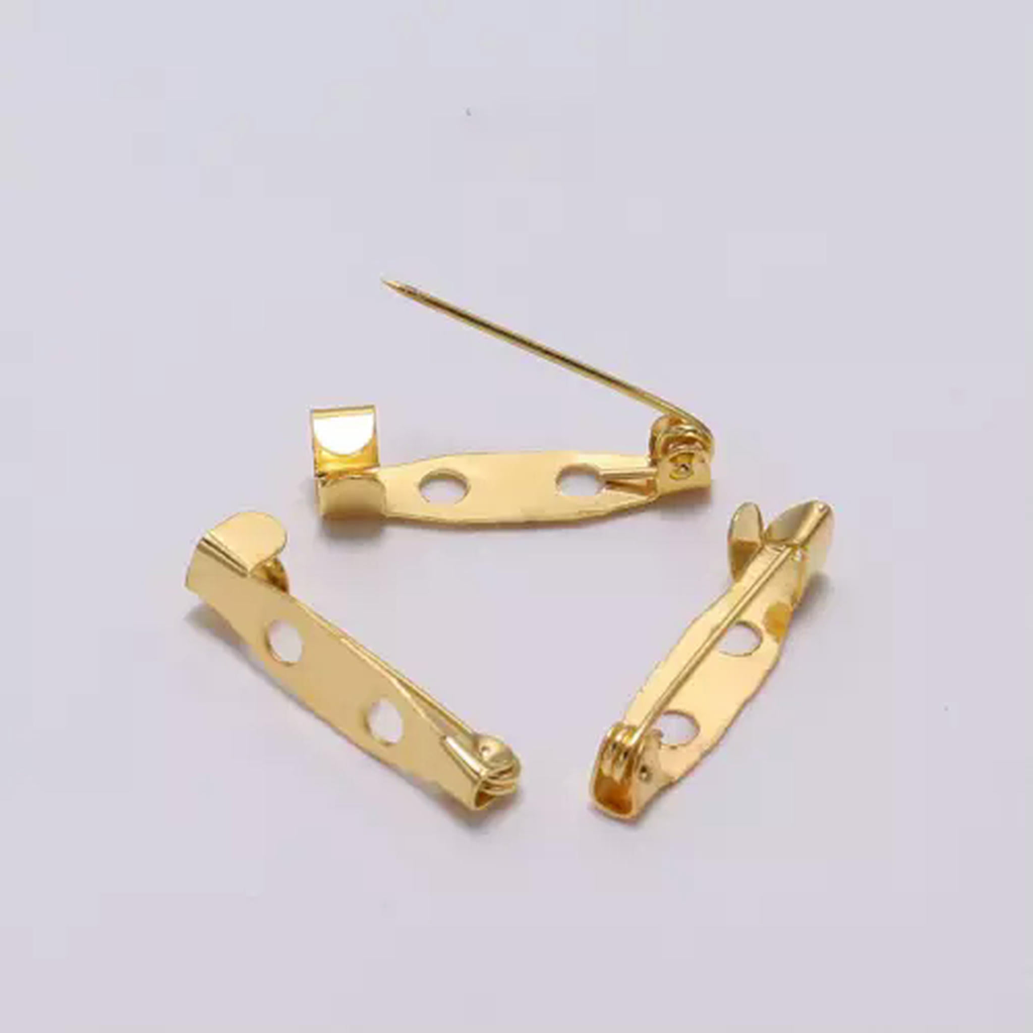 GKNET Lock Pin Back Brooch Badge Bar Pin for DIY Handicraft Name Label ...