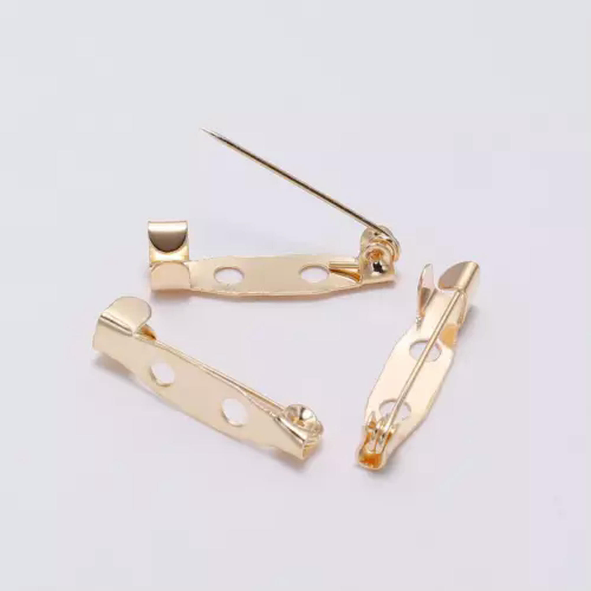 GKNET Lock Pin Back Brooch Badge Bar Pin for DIY Handicraft Name Label ...