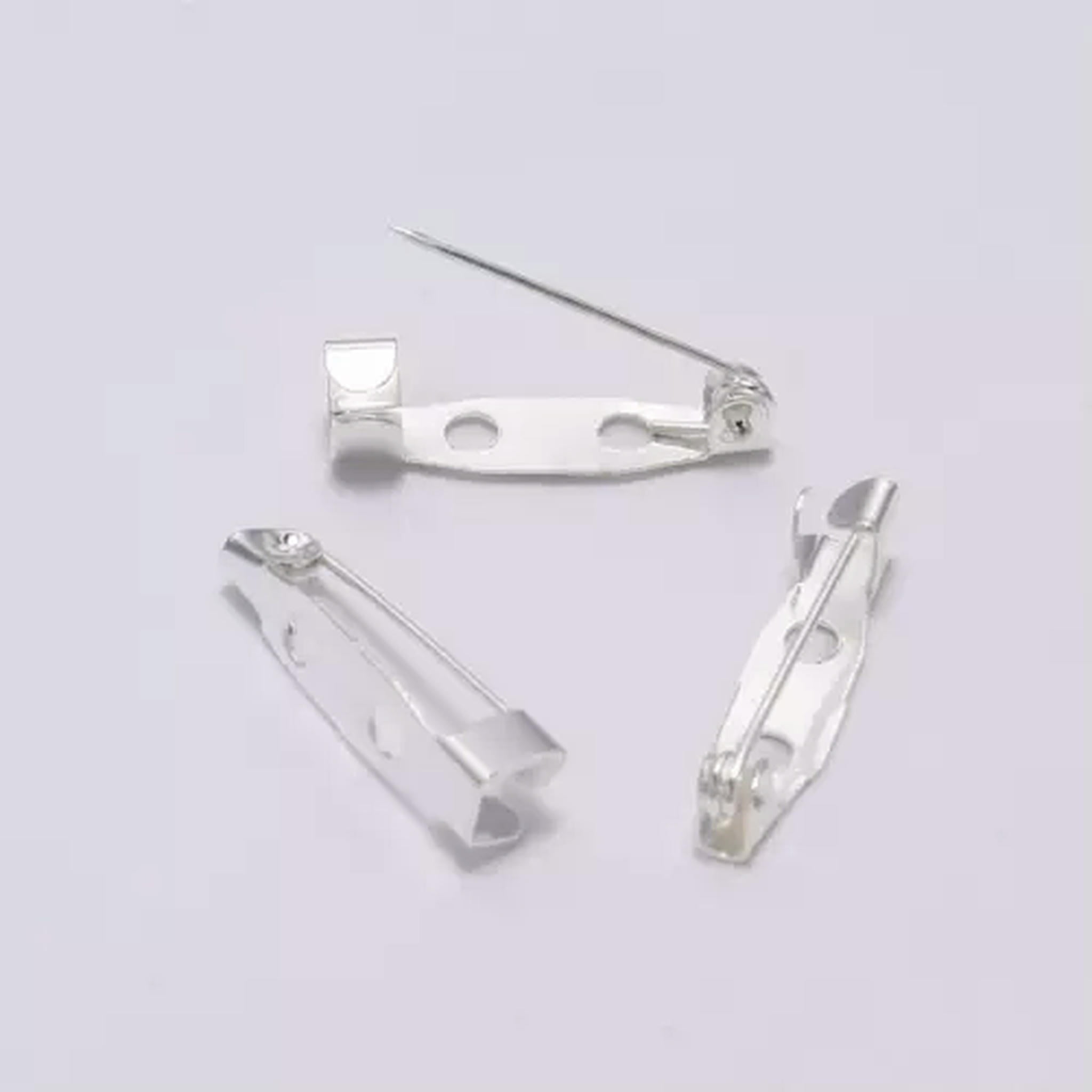 GKNET Lock Pin Back Brooch Badge Bar Pin for DIY Handicraft Name Label ...