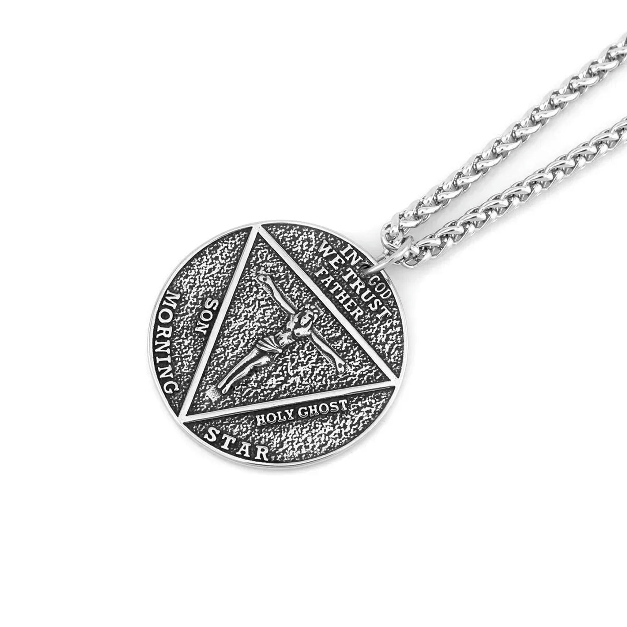 GKNET Lucifer Satan Ram Pendant Five Point Star Stainless Steel ...